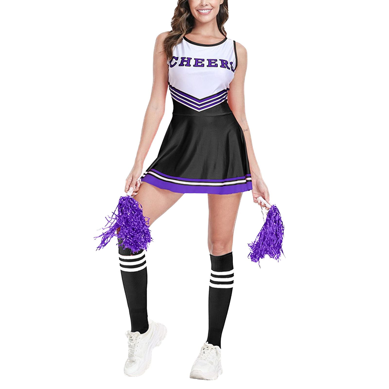 SWSMCLT Women's Halloween Cheer Uniform Cheerleader Dress Cheerleading ...