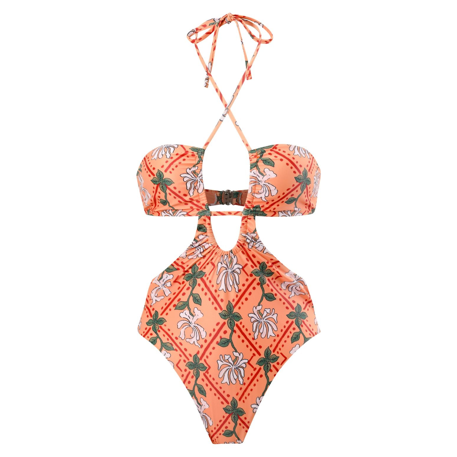SWSMCLT Women's Halter Slimming Ruched Bathing Suit Sexy One Piece ...