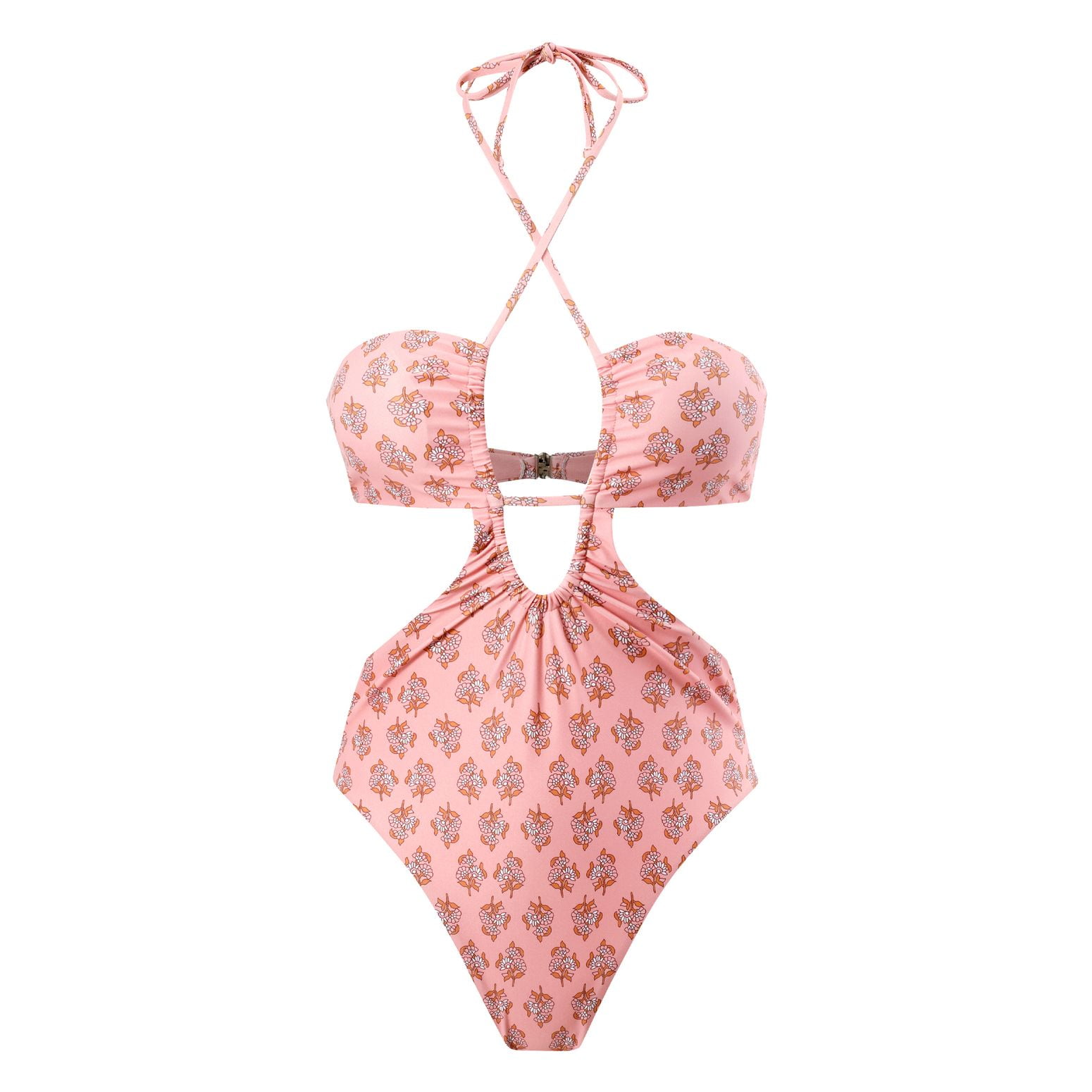 SWSMCLT Women's Halter Slimming Ruched Bathing Suit Sexy One Piece ...