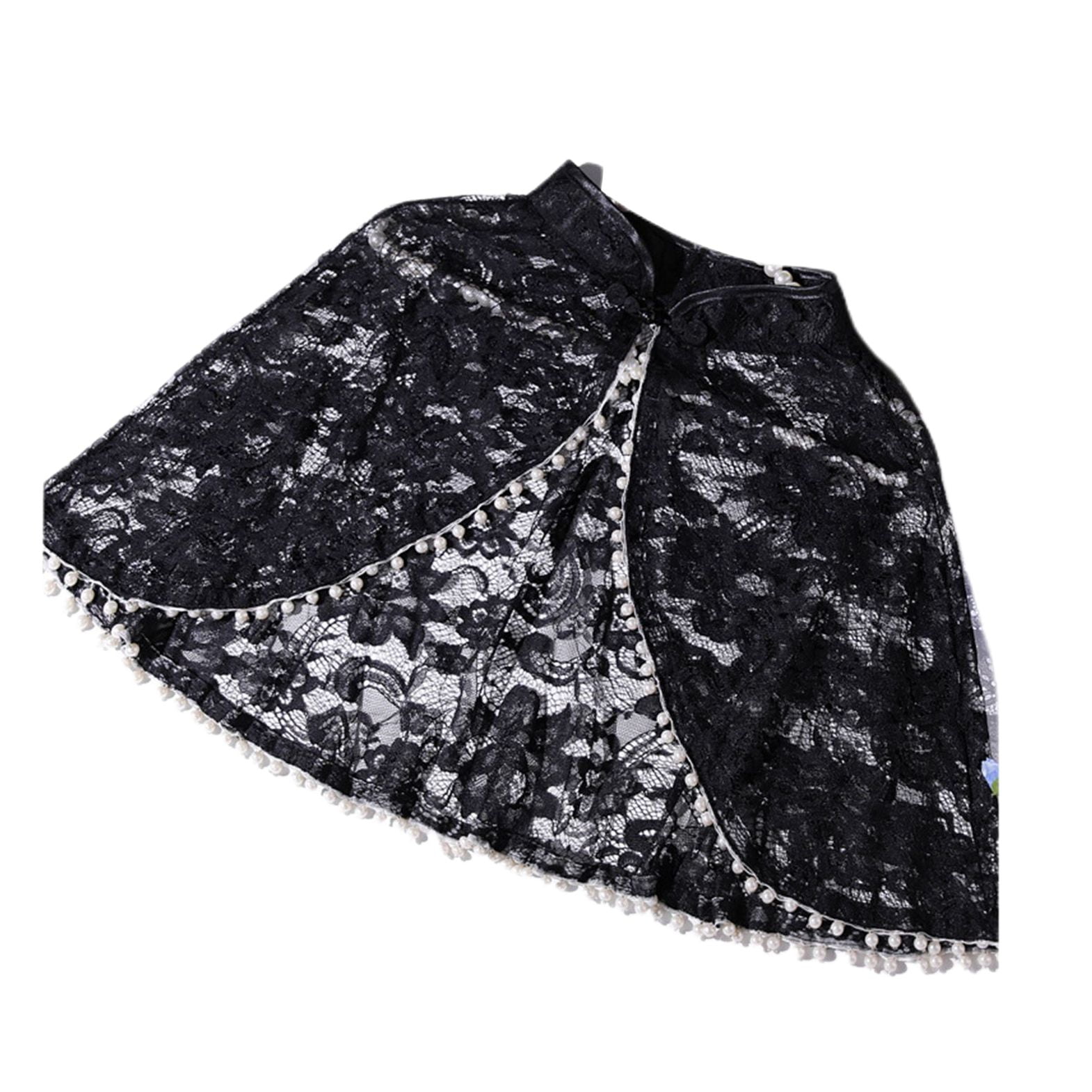 SWSMCLT Women's Lace Shrug Mock Neck Bolero Half Sleeve Vintage Light ...