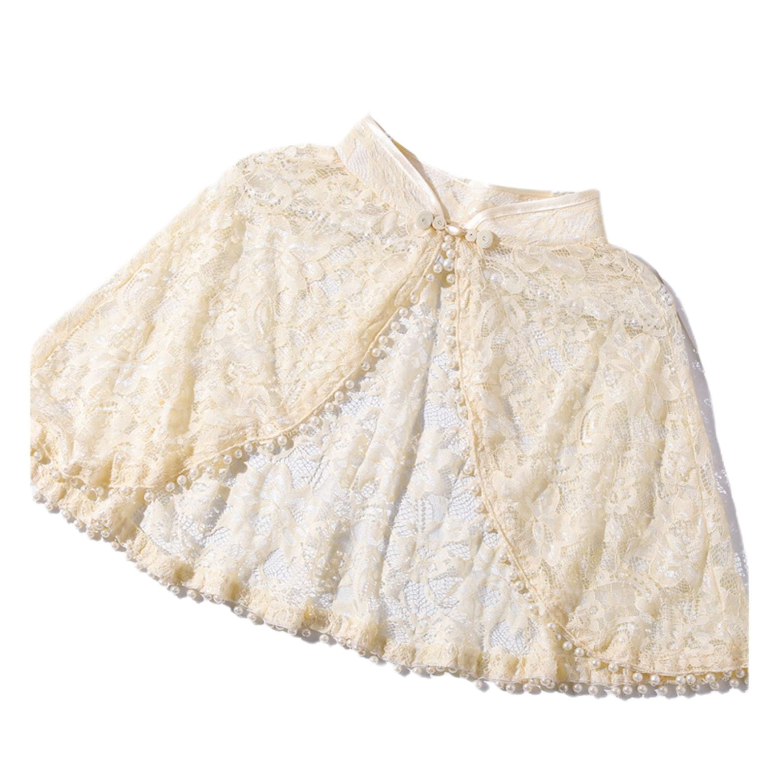 SWSMCLT Women's Lace Shrug Mock Neck Bolero Half Sleeve Vintage Light ...