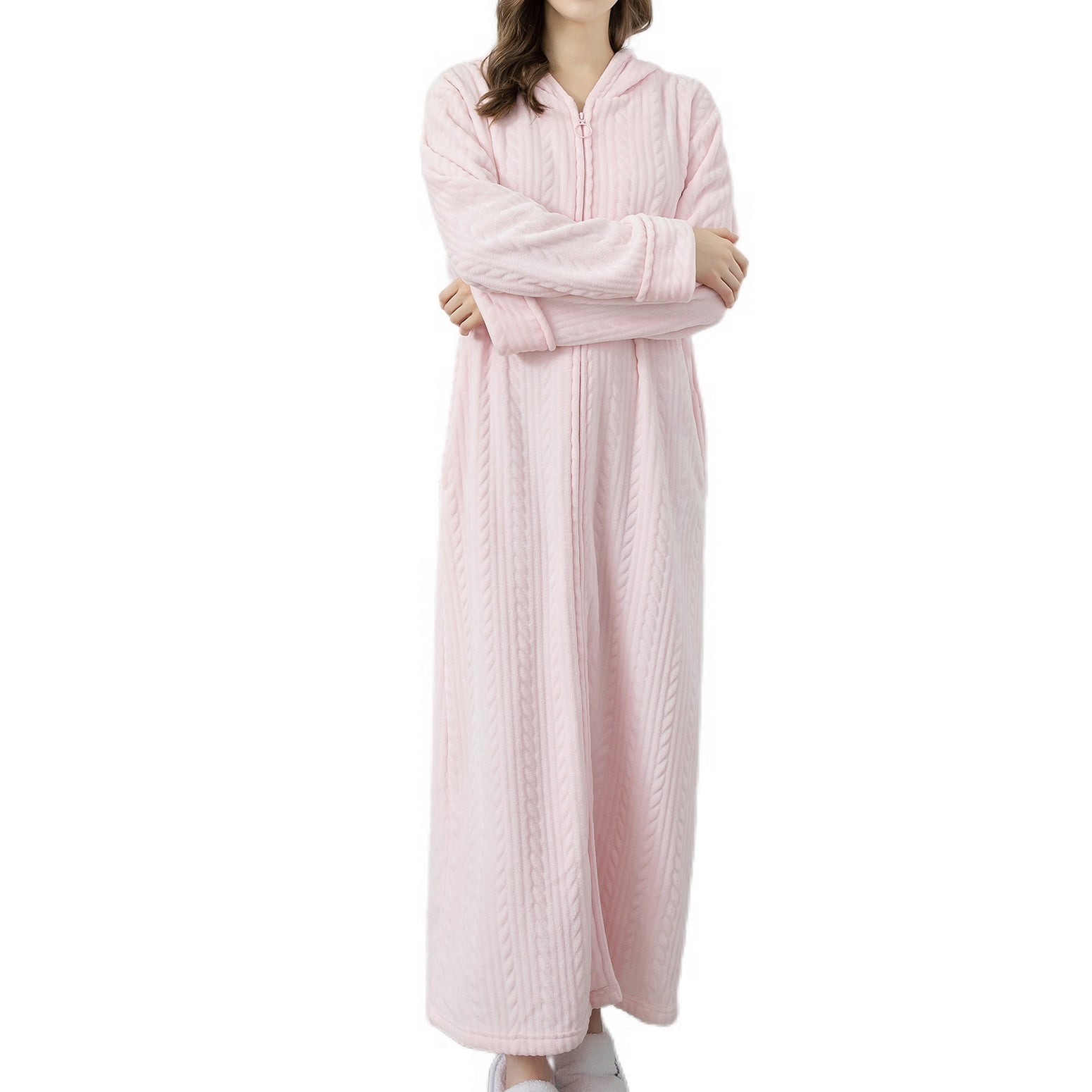 SWSMCLT Women's Long Sleeve Bathrobes Ladies Oversized Extra Long House ...