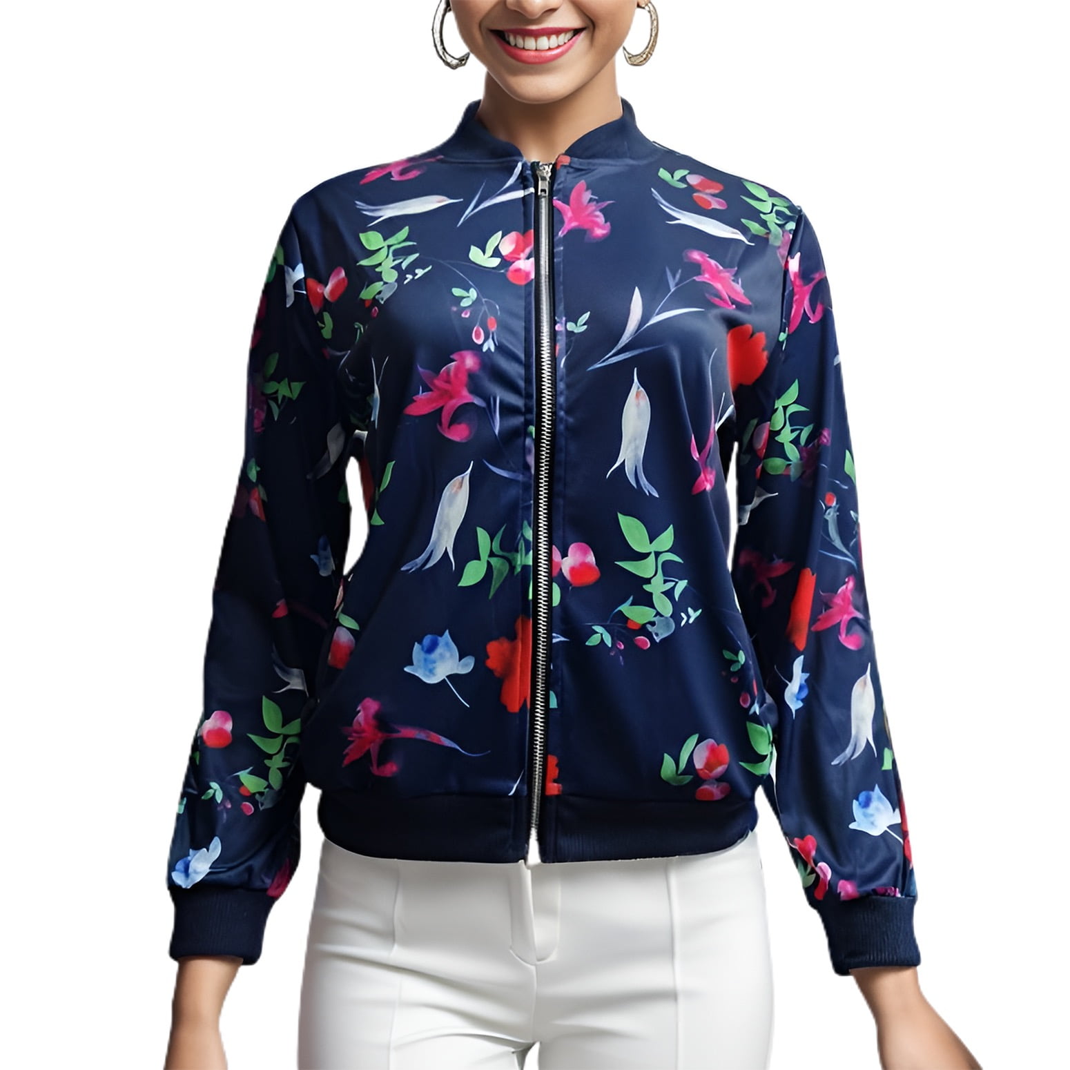 SWSMCLT Women's Long Sleeve Letterman Jacket Printed 2023 Fall Bomber ...