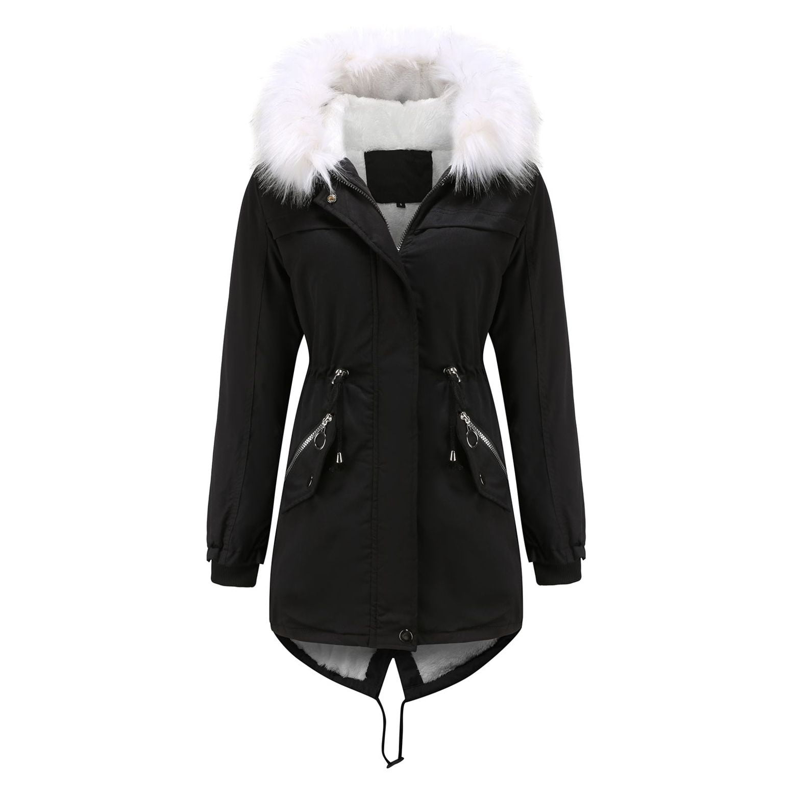 SWSMCLT Women's Long Sleeve Parka Coat Soft Fleece Lined Spring Full ...