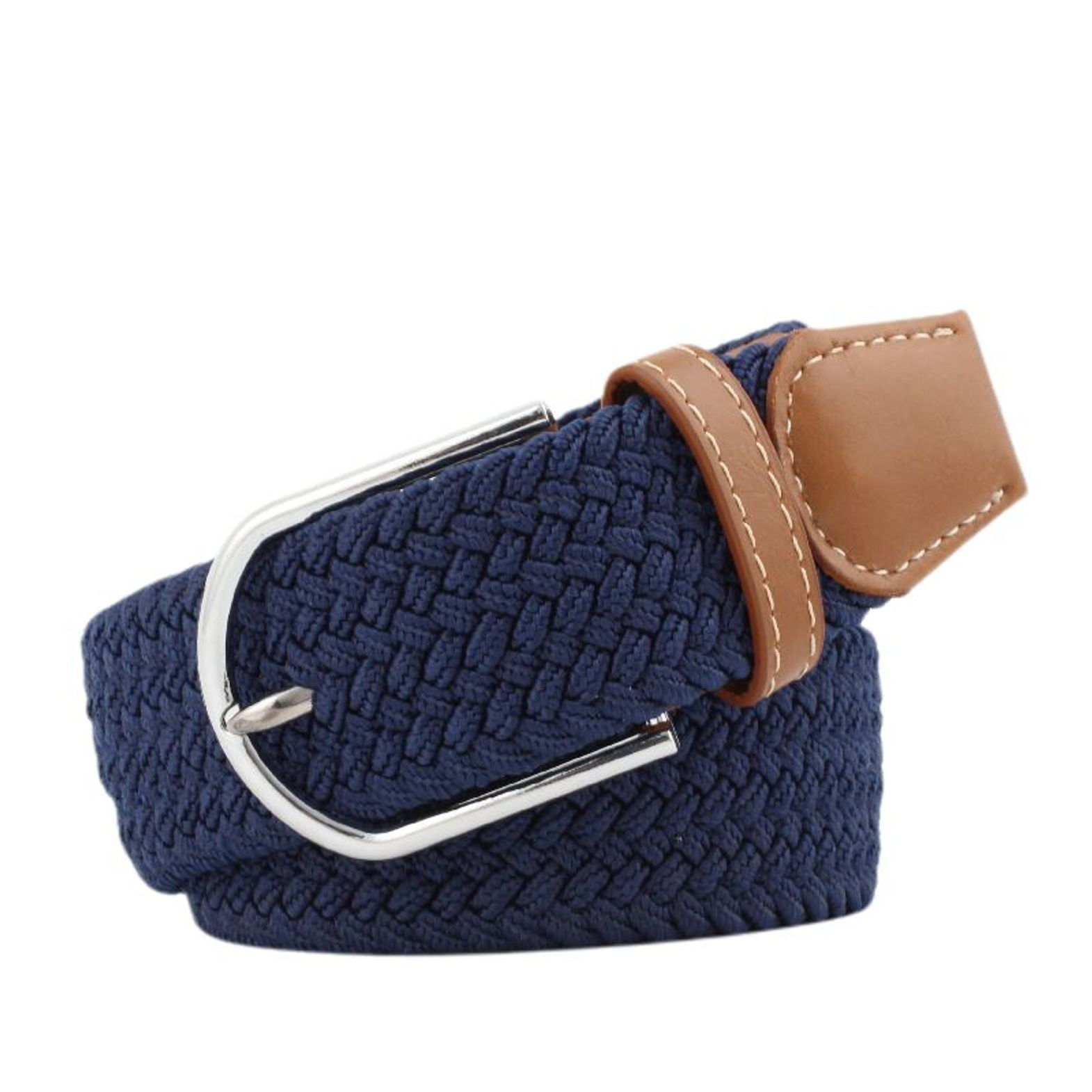 SWSMCLT Women's Men Canvas Metal Buckle Holeless Fashion Belt Wide ...
