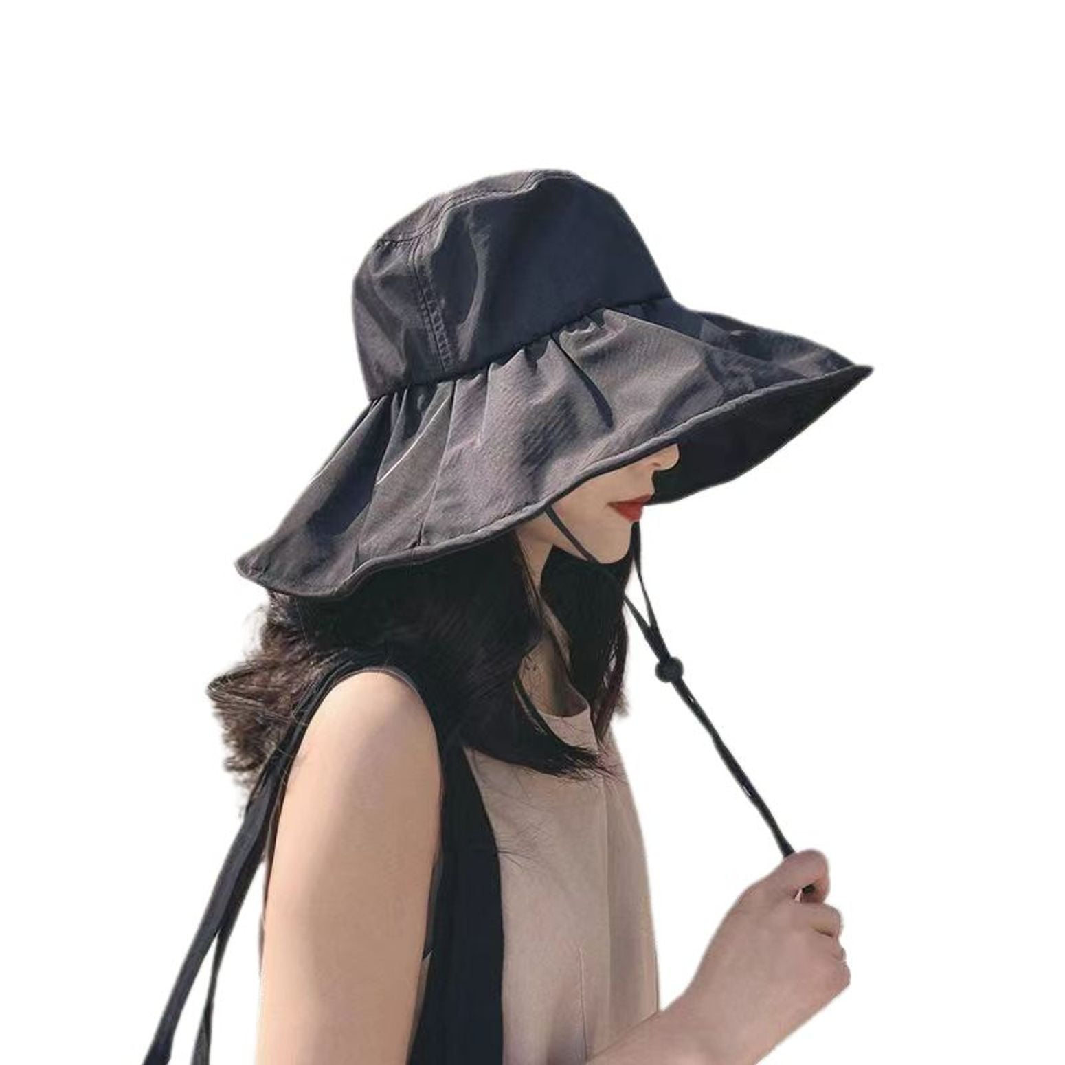 SWSMCLT Women's Packable Sun Hat Cotton UPF UV Protection Vacation Travel Floppy Hats Wide Brim ...