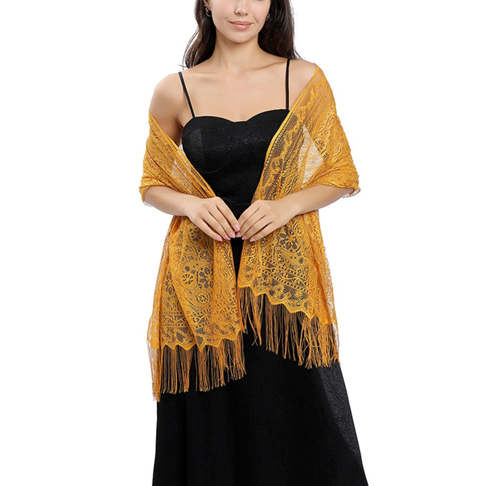 SWSMCLT Women's Pashmina Gypsy Cape Scarves Lightweight Summer Fashion ...