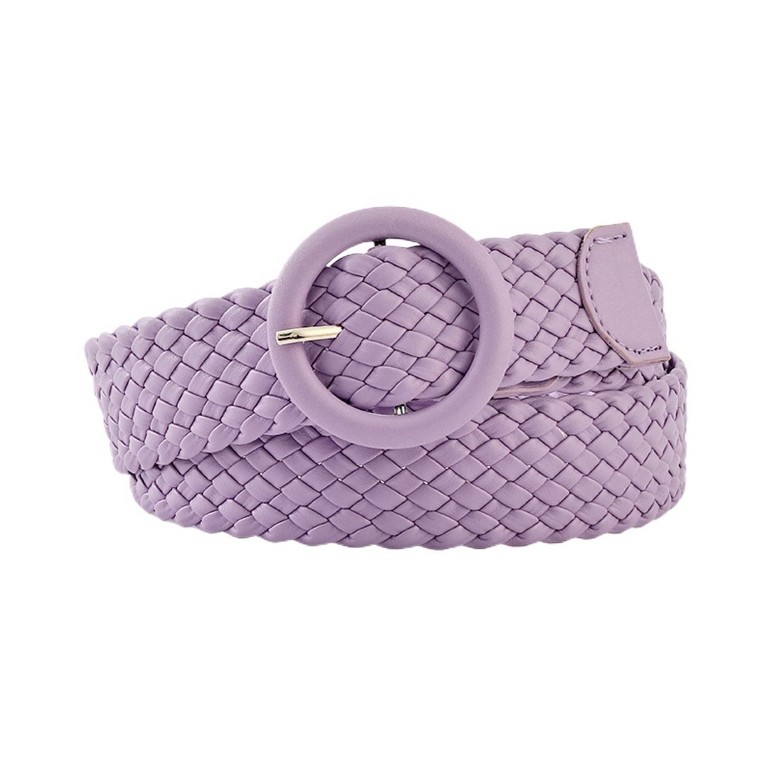 SWSMCLT Women's Patent Leather Web Belt Fashion Buckle Cute Fabric Belt ...