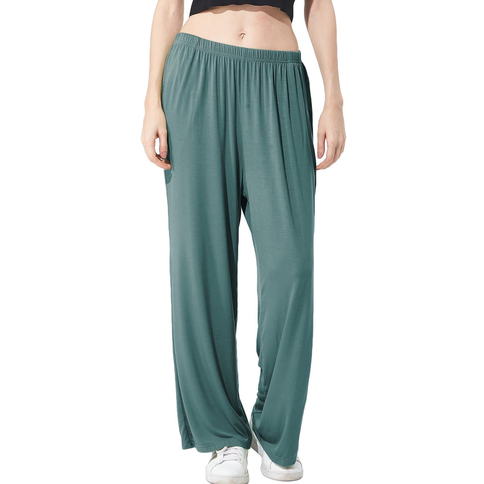 SWSMCLT Women's Plus Size Pajama Pant Stretch Lounge Comfy Soft Wide ...