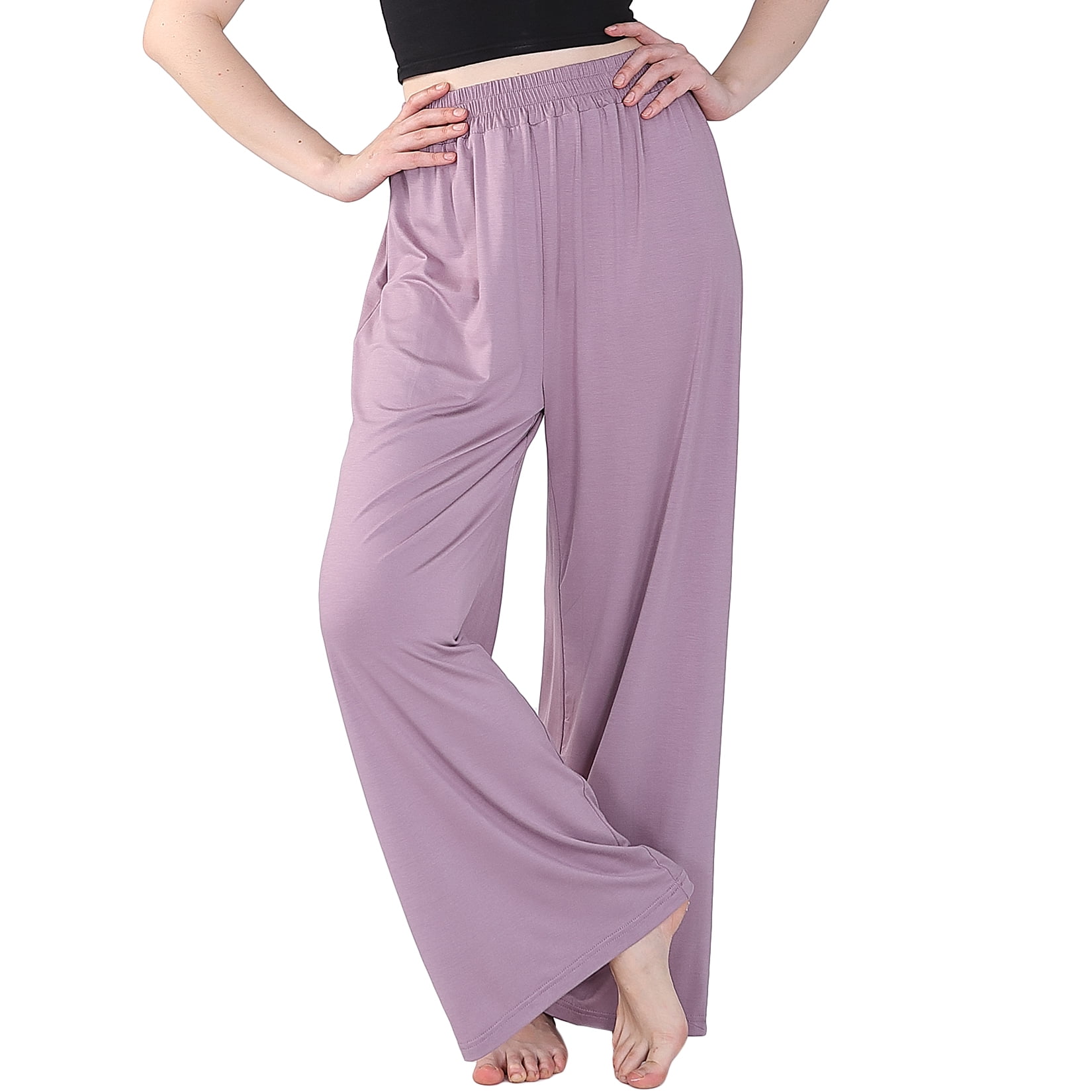 SWSMCLT Women's Plus Size Pajama Pant Stretch Lounge Comfy Soft Wide ...