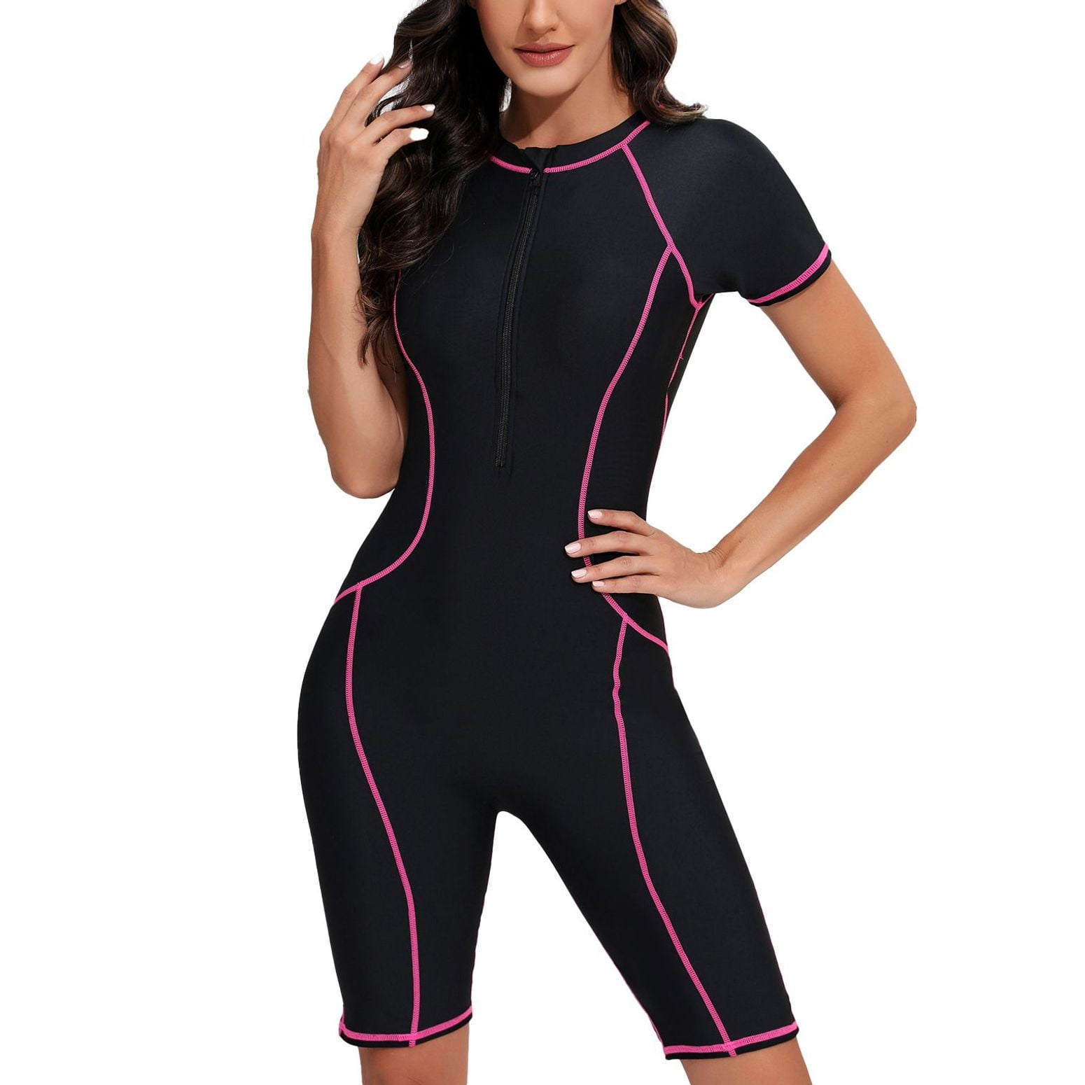 SWSMCLT Women's Rash Guard One Piece Swimsuit Beach Spring Bathing Suit ...