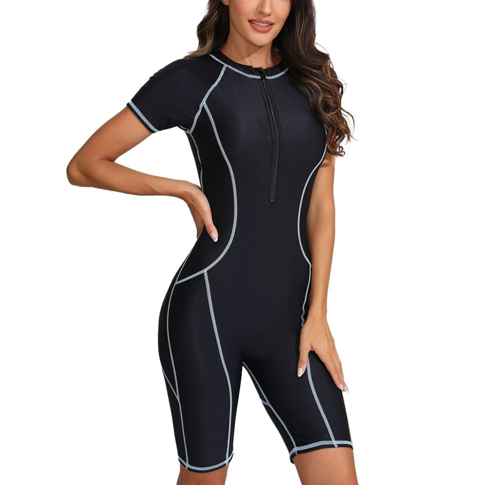 SWSMCLT Women's Rash Guard One Piece Swimsuit Beach Spring Bathing Suit ...