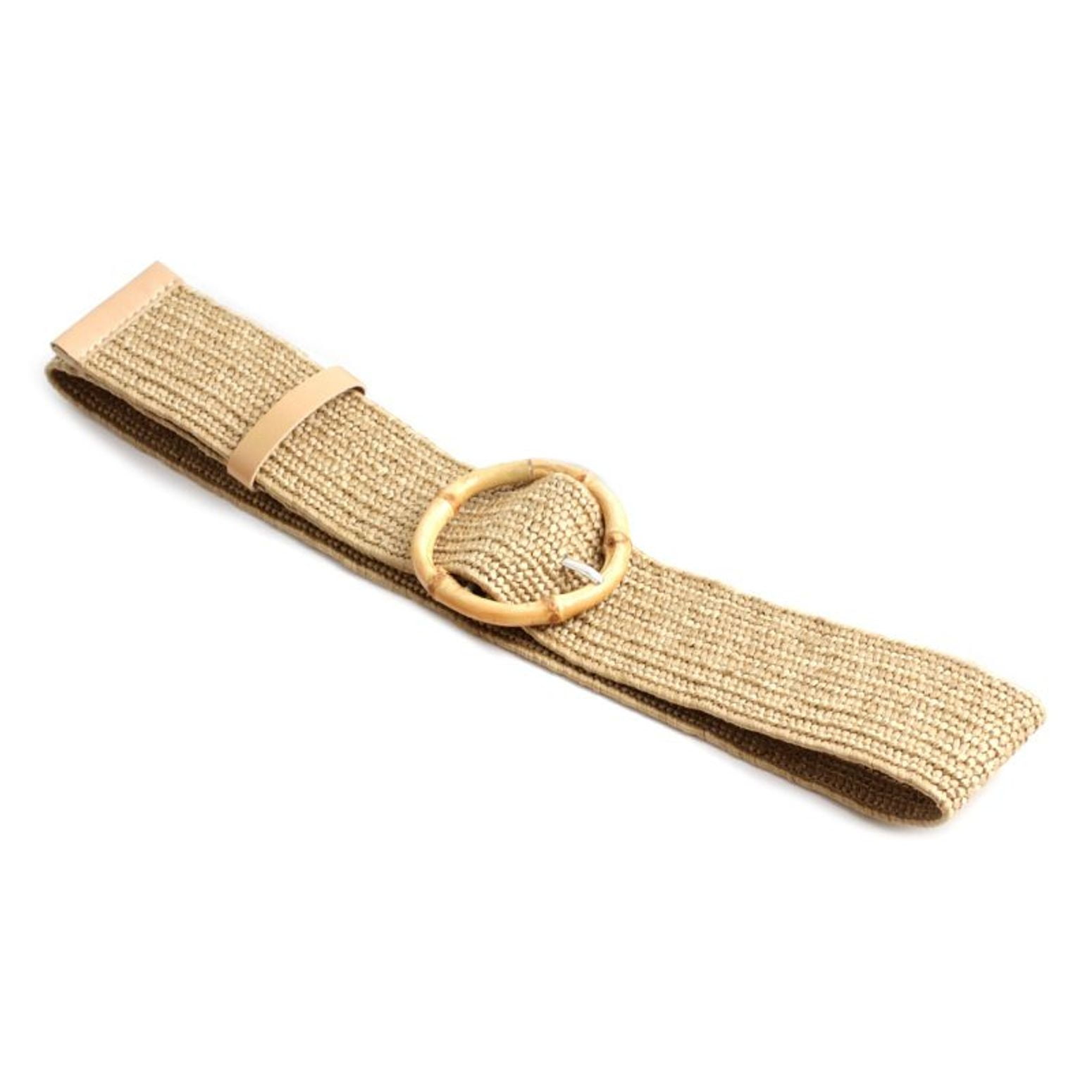 SWSMCLT Women's Rattan Belt Summer Boho Braided Belt Beach Casual Round ...