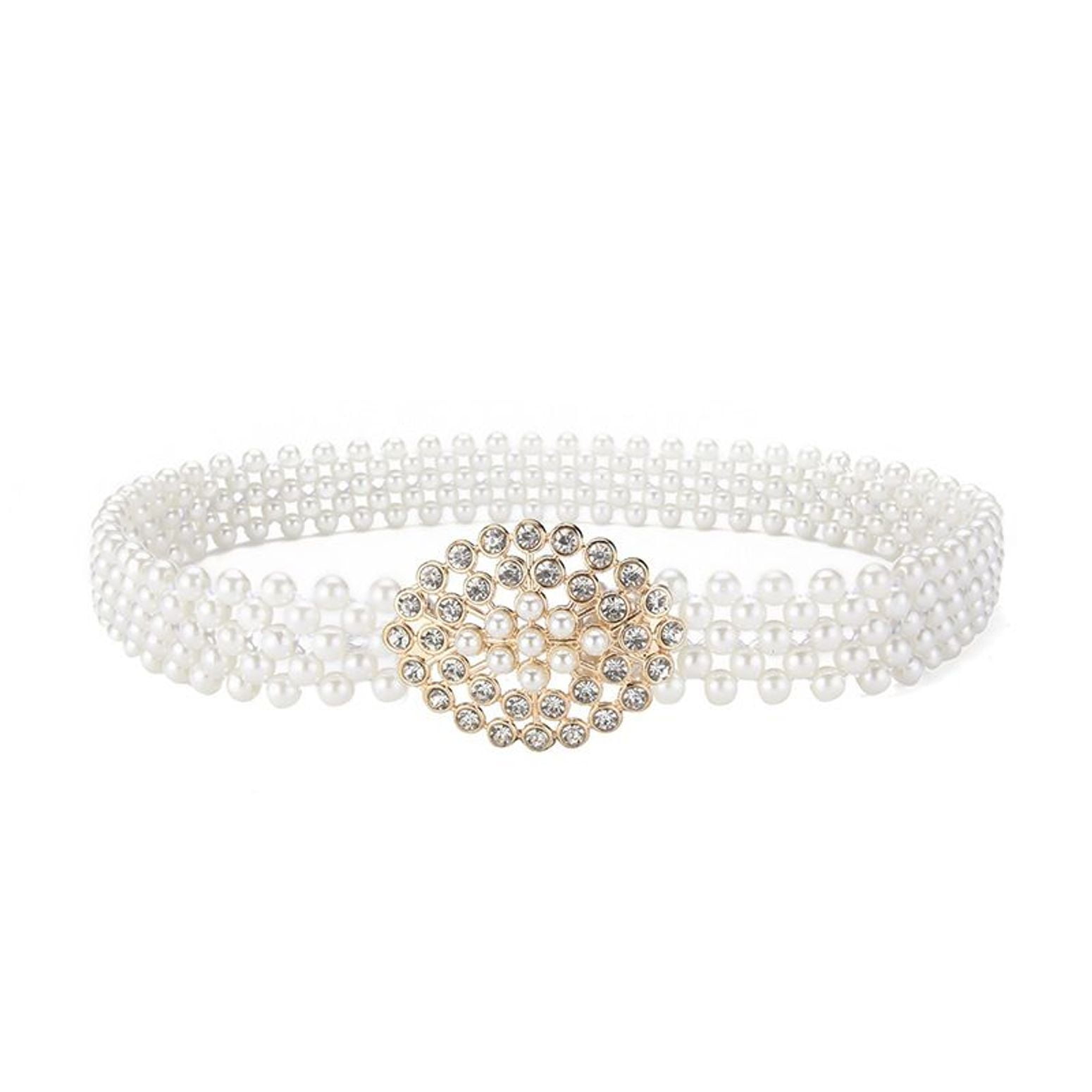 SWSMCLT Women's Rhinestone Belt Fashion Belt For Dress Slimming Casual ...