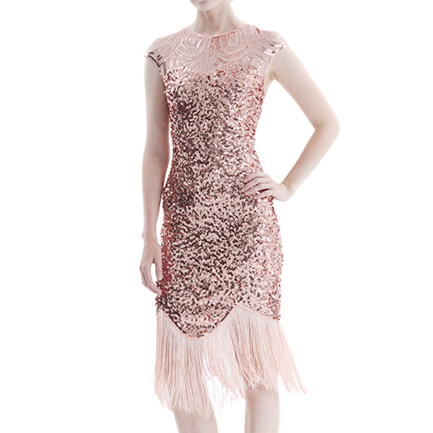 SWSMCLT Women's Roaring 20s Plus Size Flapper Dresses Sparkle ...