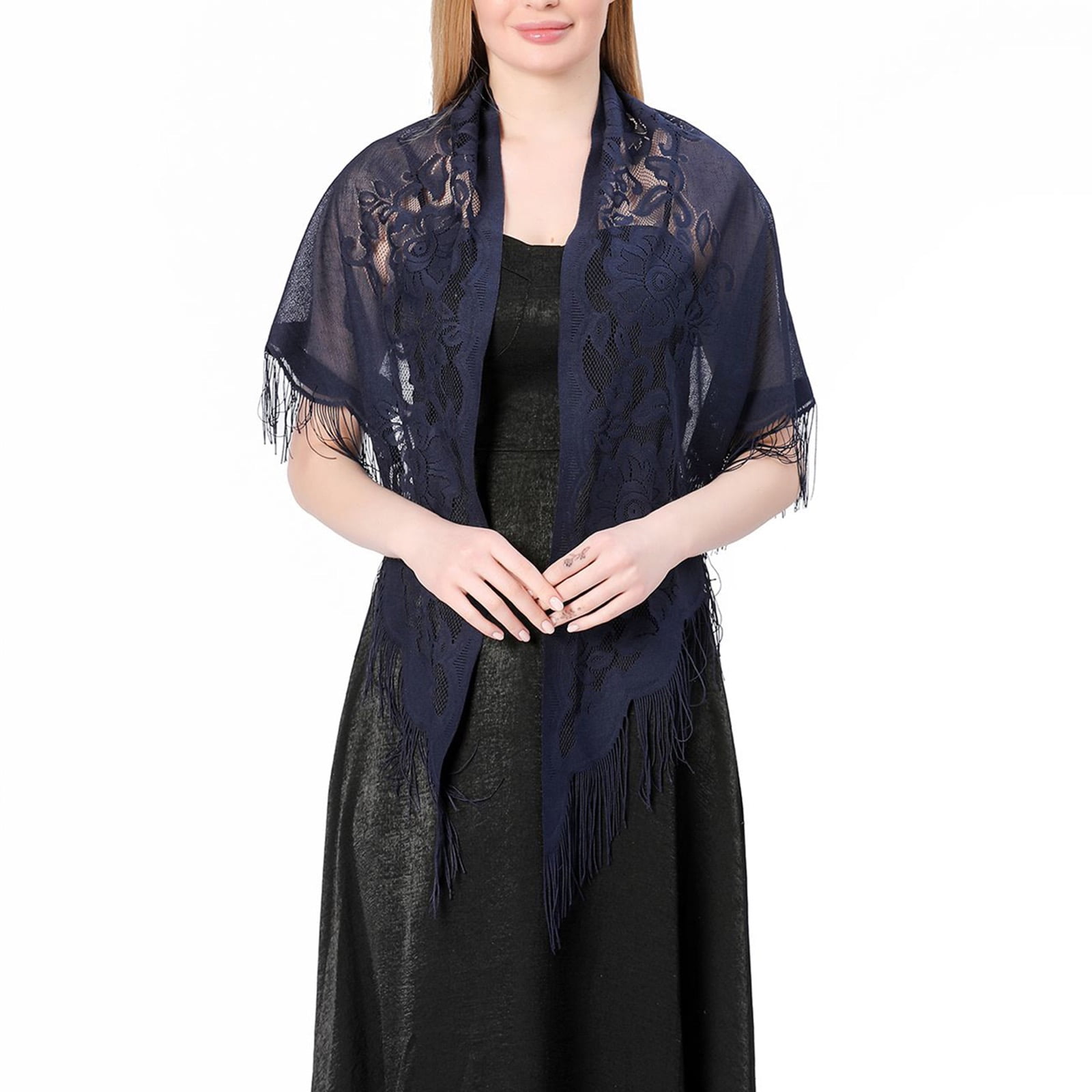 SWSMCLT Women's Sheer Pashmina Shawl Winter Fashion Lightweight Mesh ...