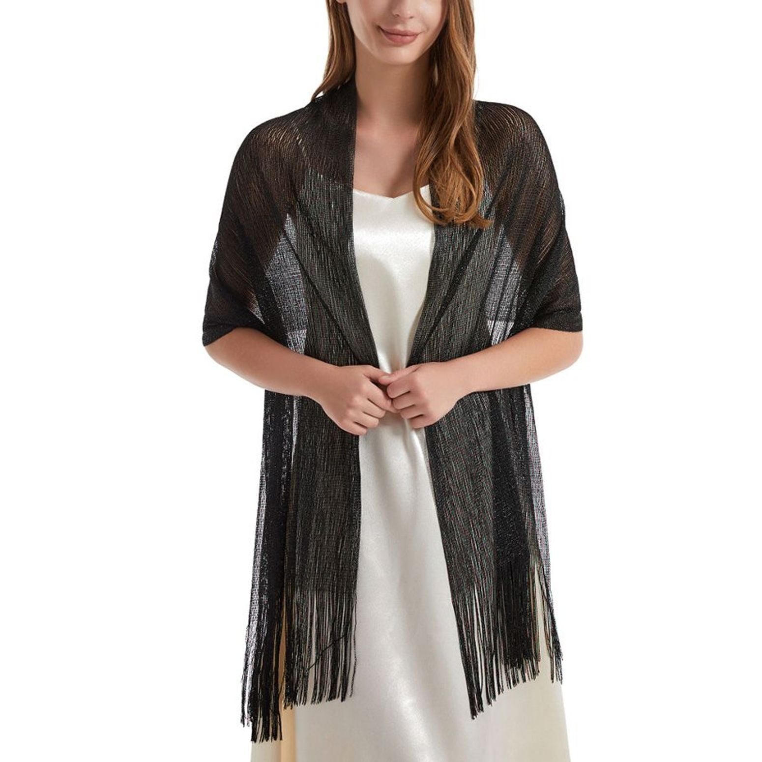 SWSMCLT Women's Sheer Scarf Long Cape Fall Sun Protection Scarves Soft ...