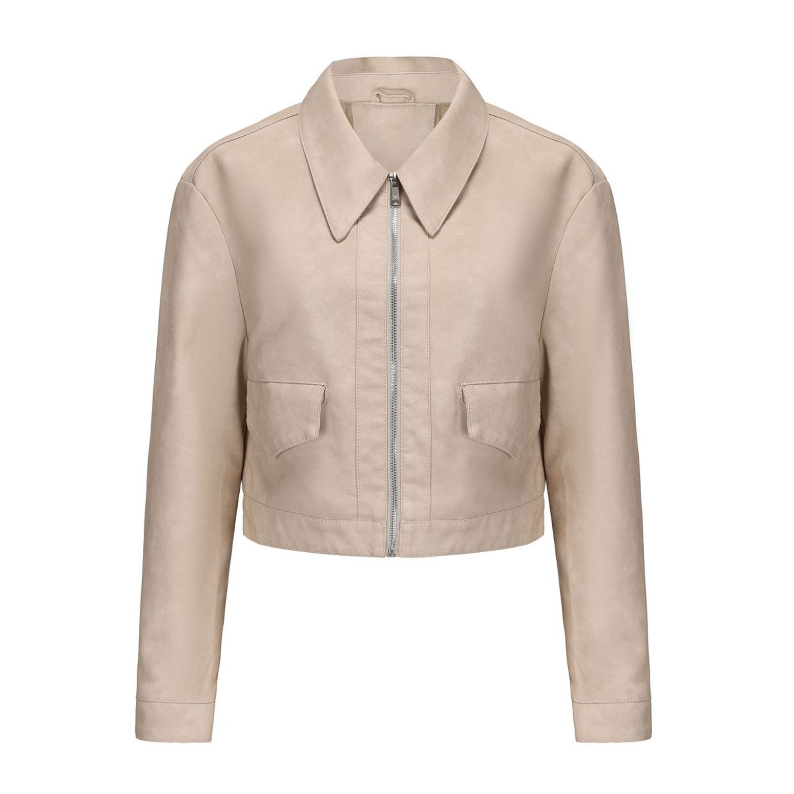 SWSMCLT Women's Short Moto Jacket Collared Slim Fit Crop Jackets Zip Up ...