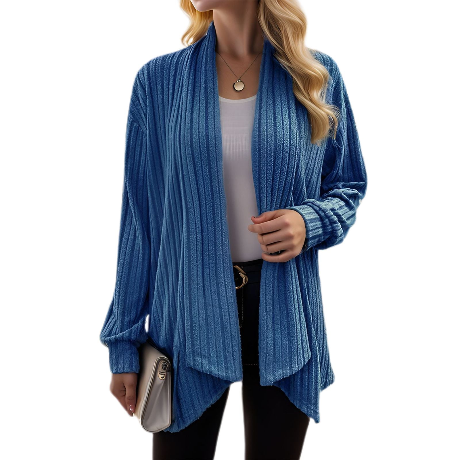 SWSMCLT Women's Soft Fall Cardigans Open Front Long Sleeve Winter ...
