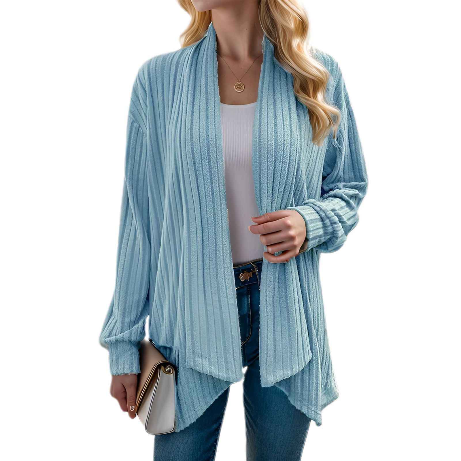 SWSMCLT Women's Soft Fall Cardigans Open Front Long Sleeve Winter ...