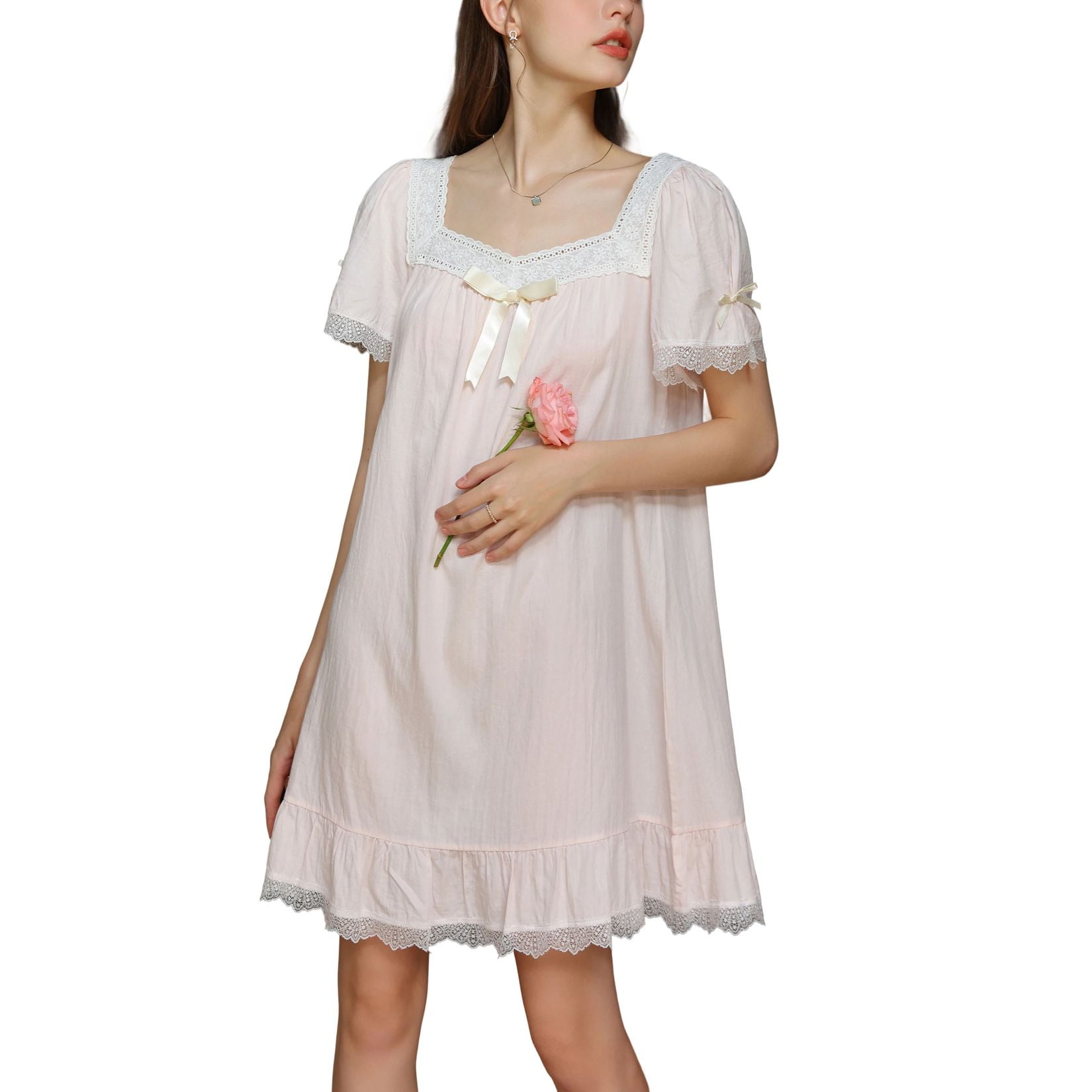 SWSMCLT Women's Soft Pajamas Victorian Nightgown Vintage Old Fashioned ...