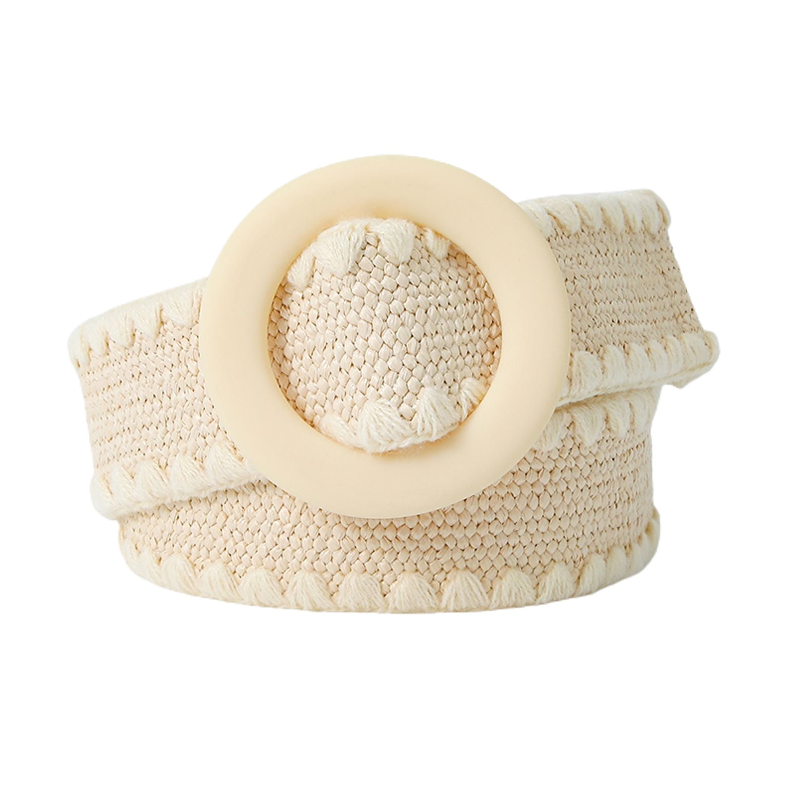 SWSMCLT Women's Stretch Braided Belt Elastic Rattan Holeless Summer ...