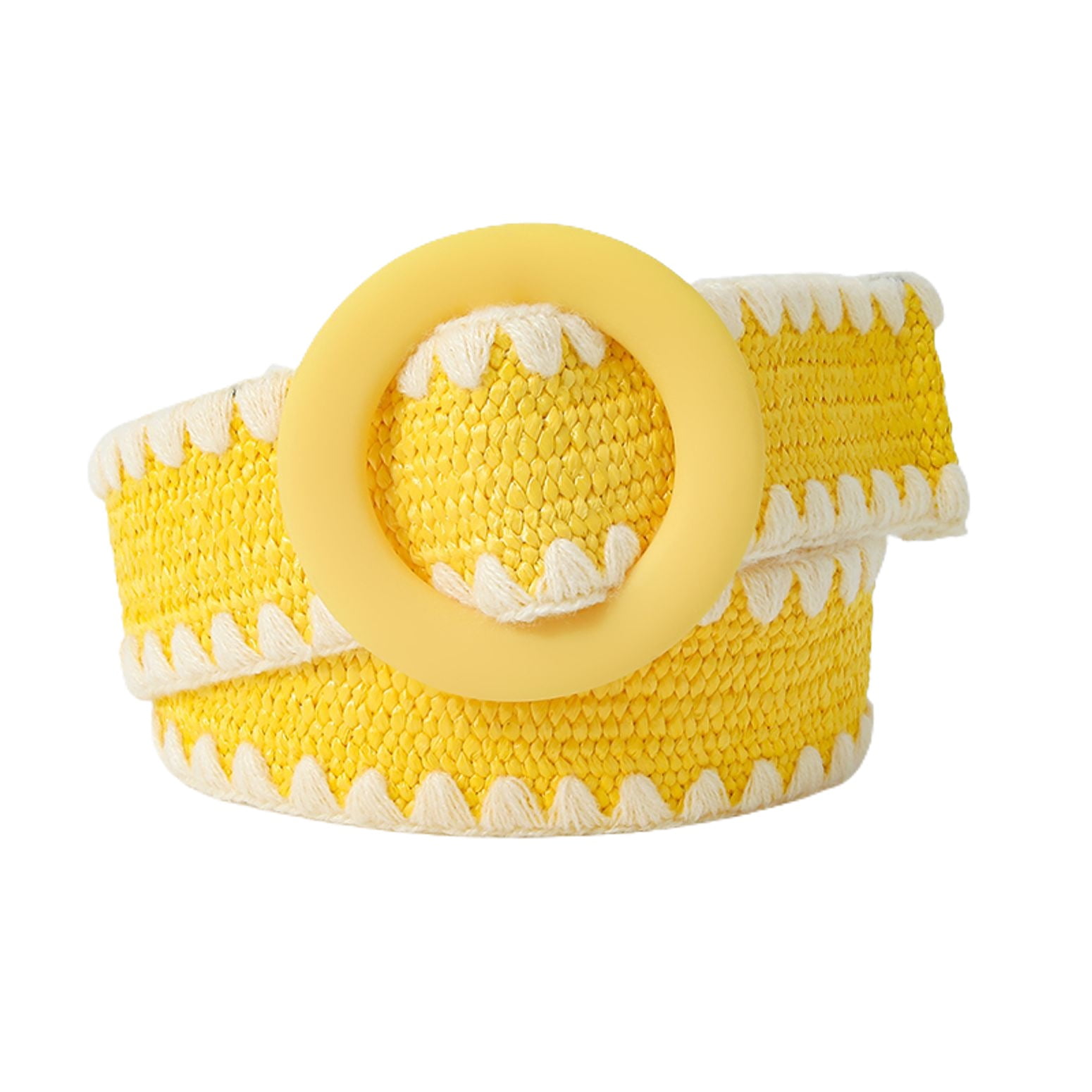 SWSMCLT Women's Stretch Braided Belt Elastic Rattan Holeless Summer ...