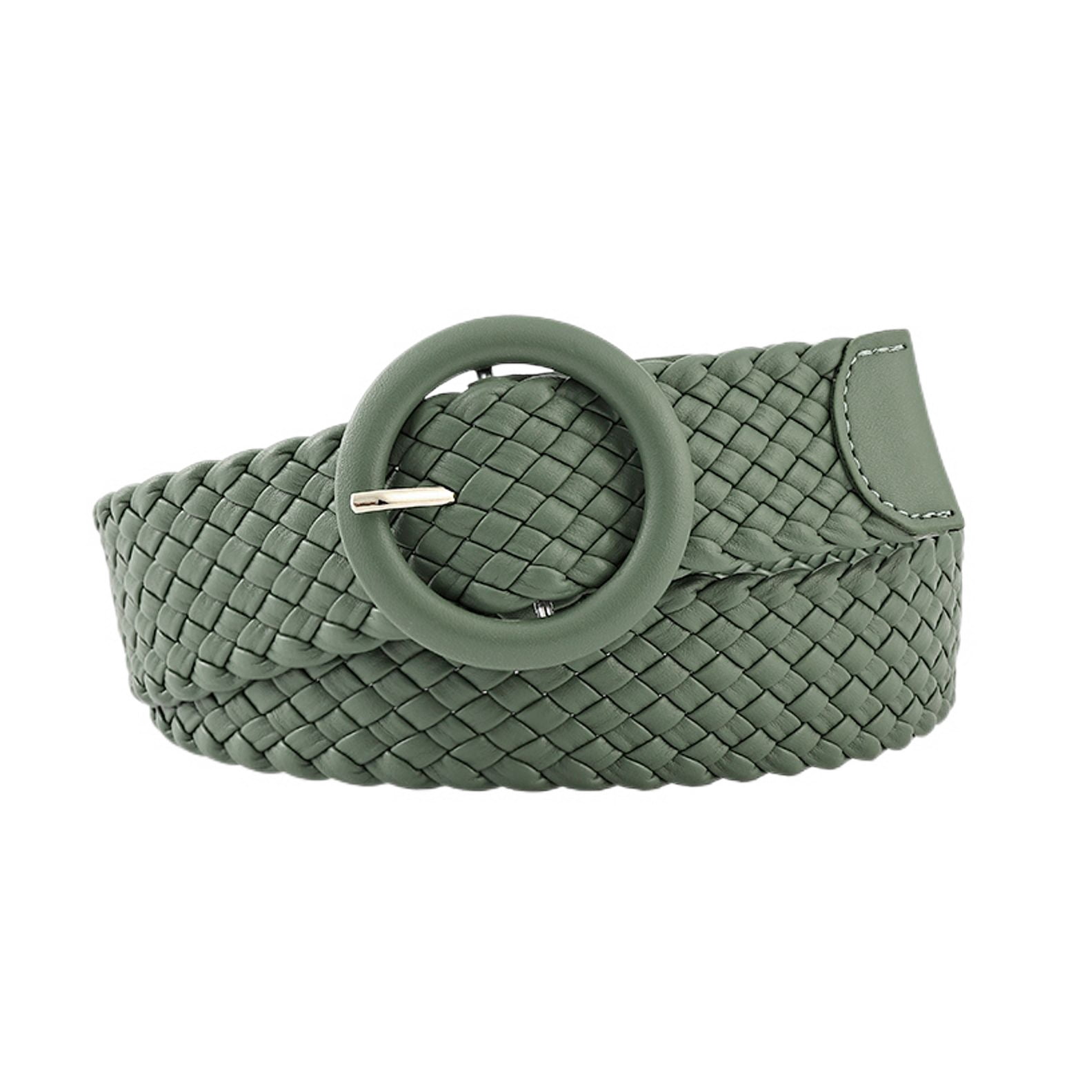 SWSMCLT Women's Travel Cute Braided Belt Patent Leather Braided Belt ...