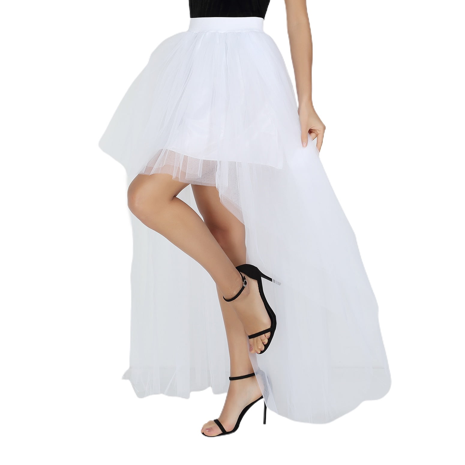 SWSMCLT Women's Tulle Skirt Tutu High Low Halloween 80s Flowy High ...