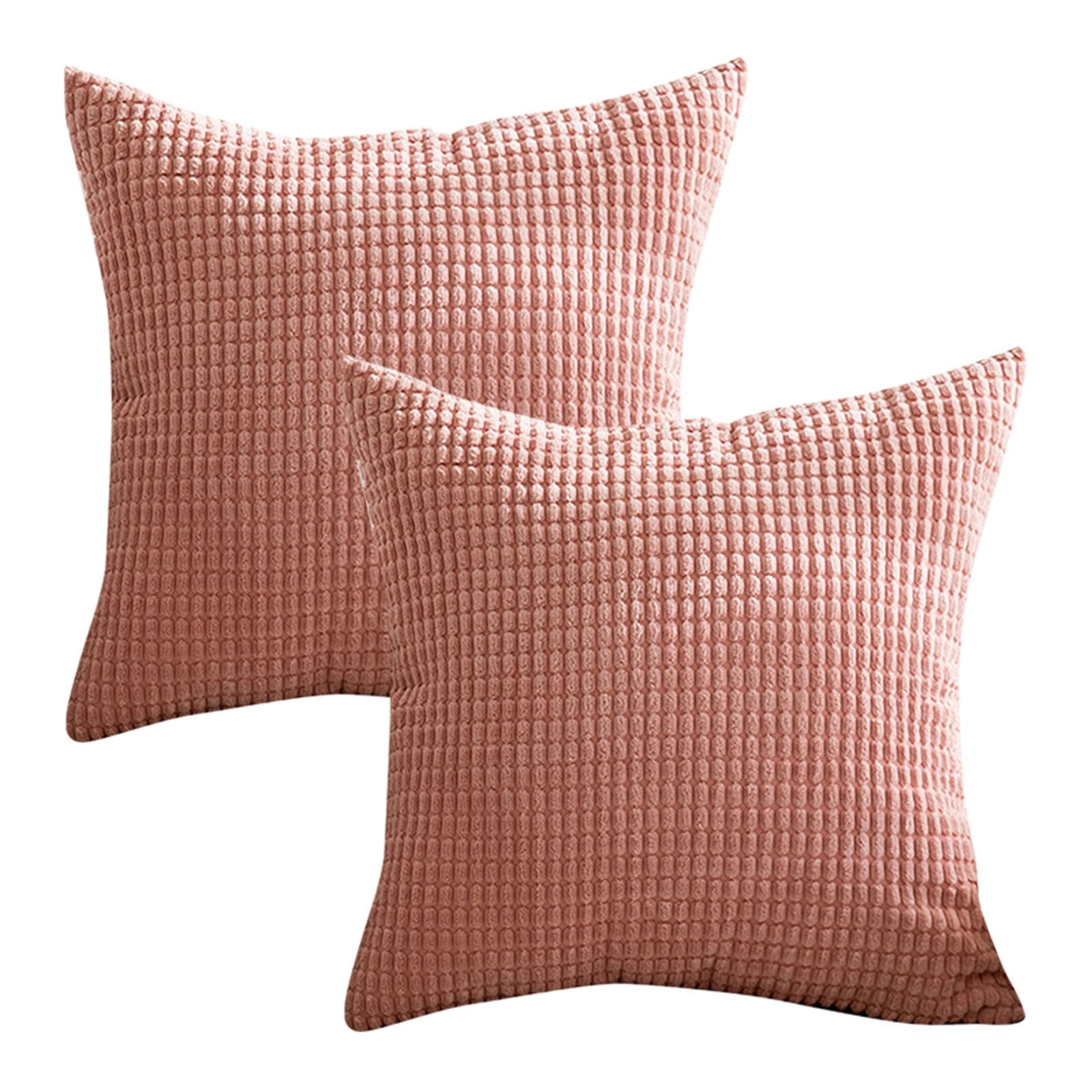 SWSUSN Spring Set Of 2 Corduroy Striped Cushion Covers 24x24 Inch Throw ...