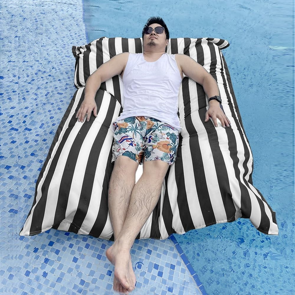 SXBCyan 140x180cm Floating Bean Bag Cover for Swimming Pool with Inner ...