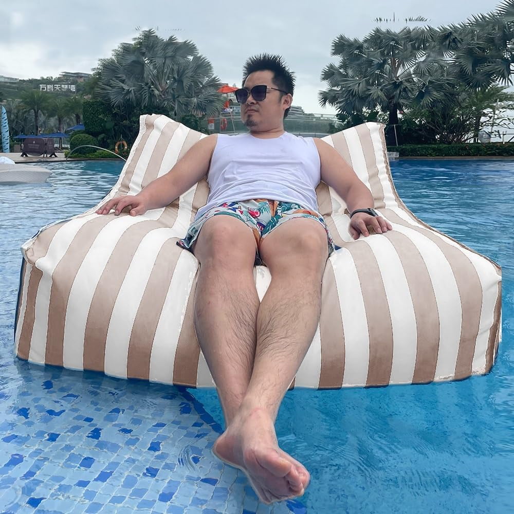SXBCyan Floating Bean Bag for Swimming Pool Bean Bag Cover Without Filler Has Inner Liner for ...