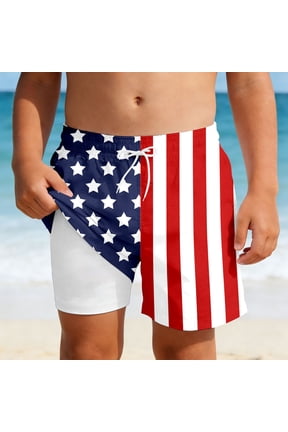 American Flag Swim Trunks