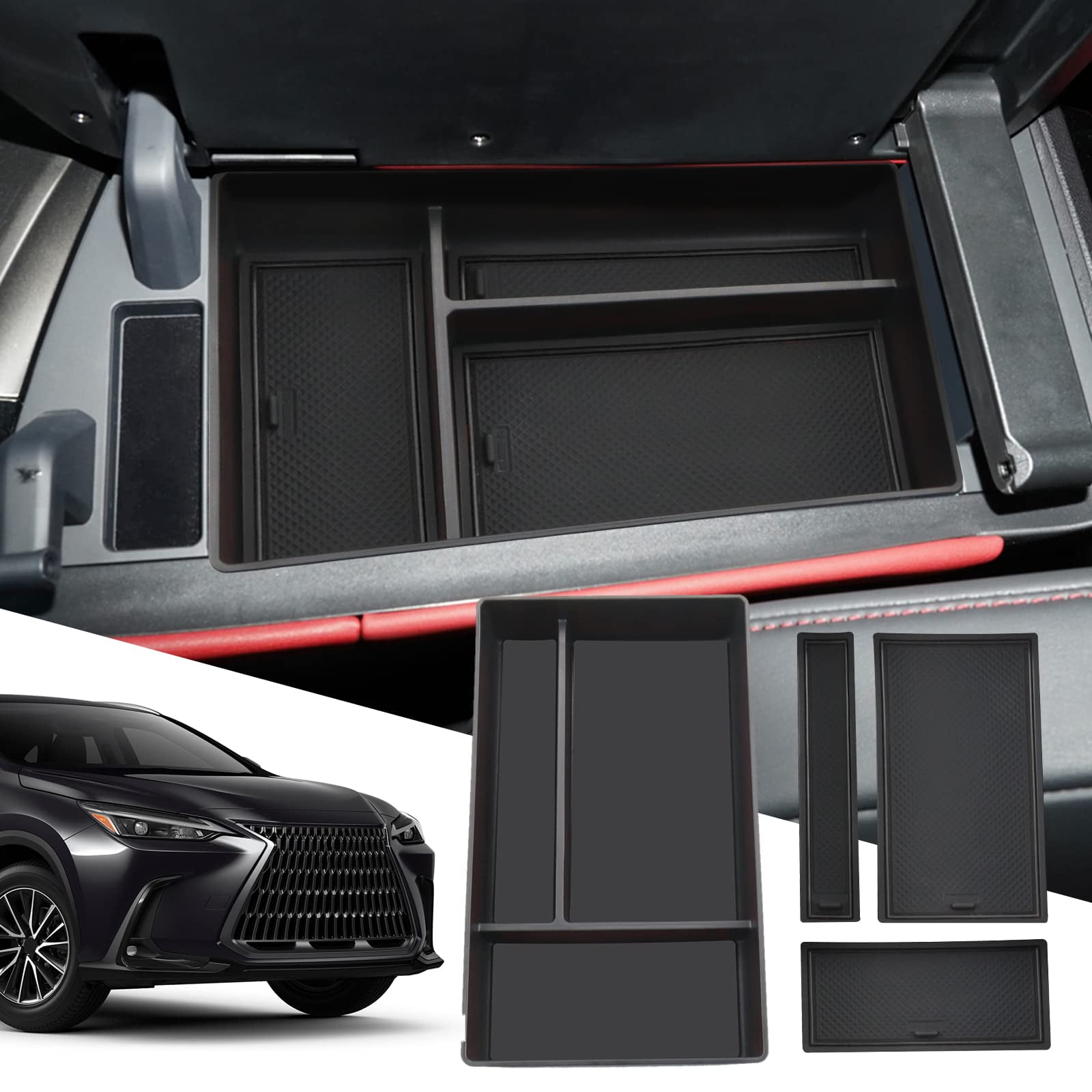 SXCY for 2022 2023 2024 Lexus NX Center Console Organizer Tray for 2022 ...