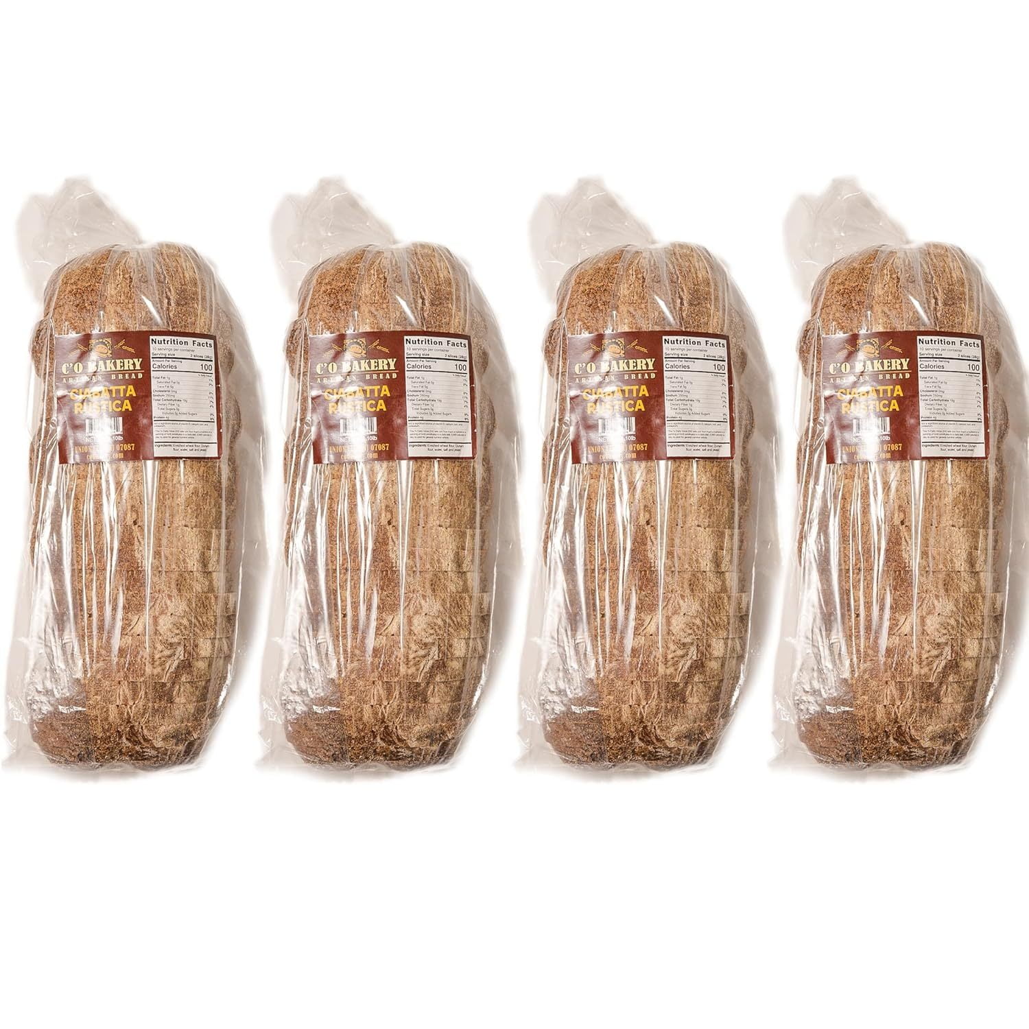 SXDF Artisan Bread Ciabatta Rustica - Handmade, All Natural, High Fiber ...