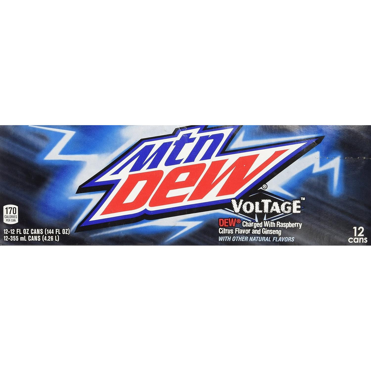 SXDF Voltage Raspberry Ginseng Citrus Soda, 12 Ounce (12 Cans ...