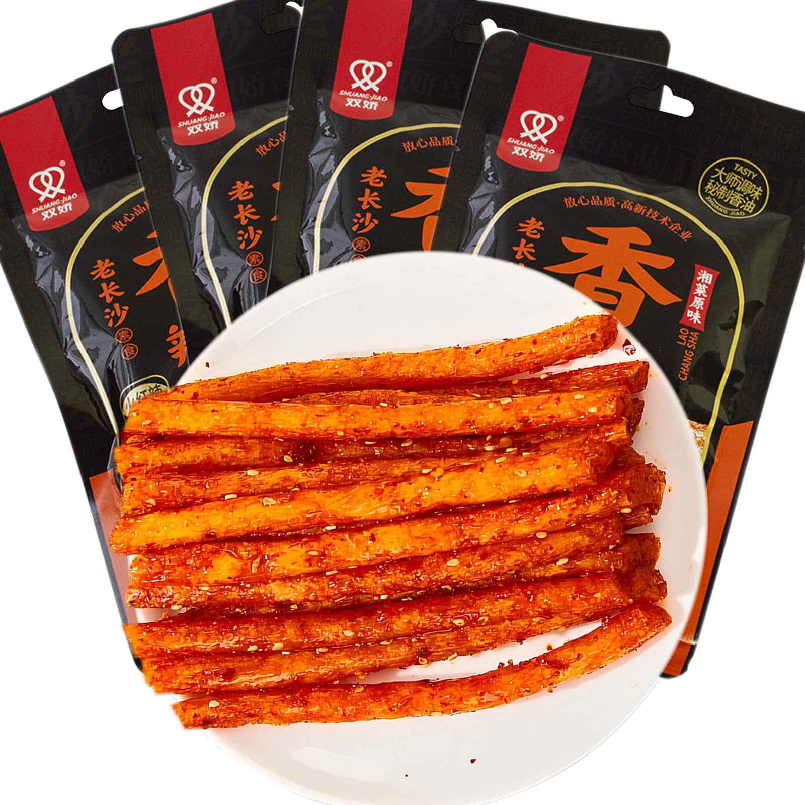 SXETBEAN 4 Packs Latiao, OKA4 Chinese Spicy Strips, Delicious La Tiao Snacks, 62g/2.1oz per Pack ...