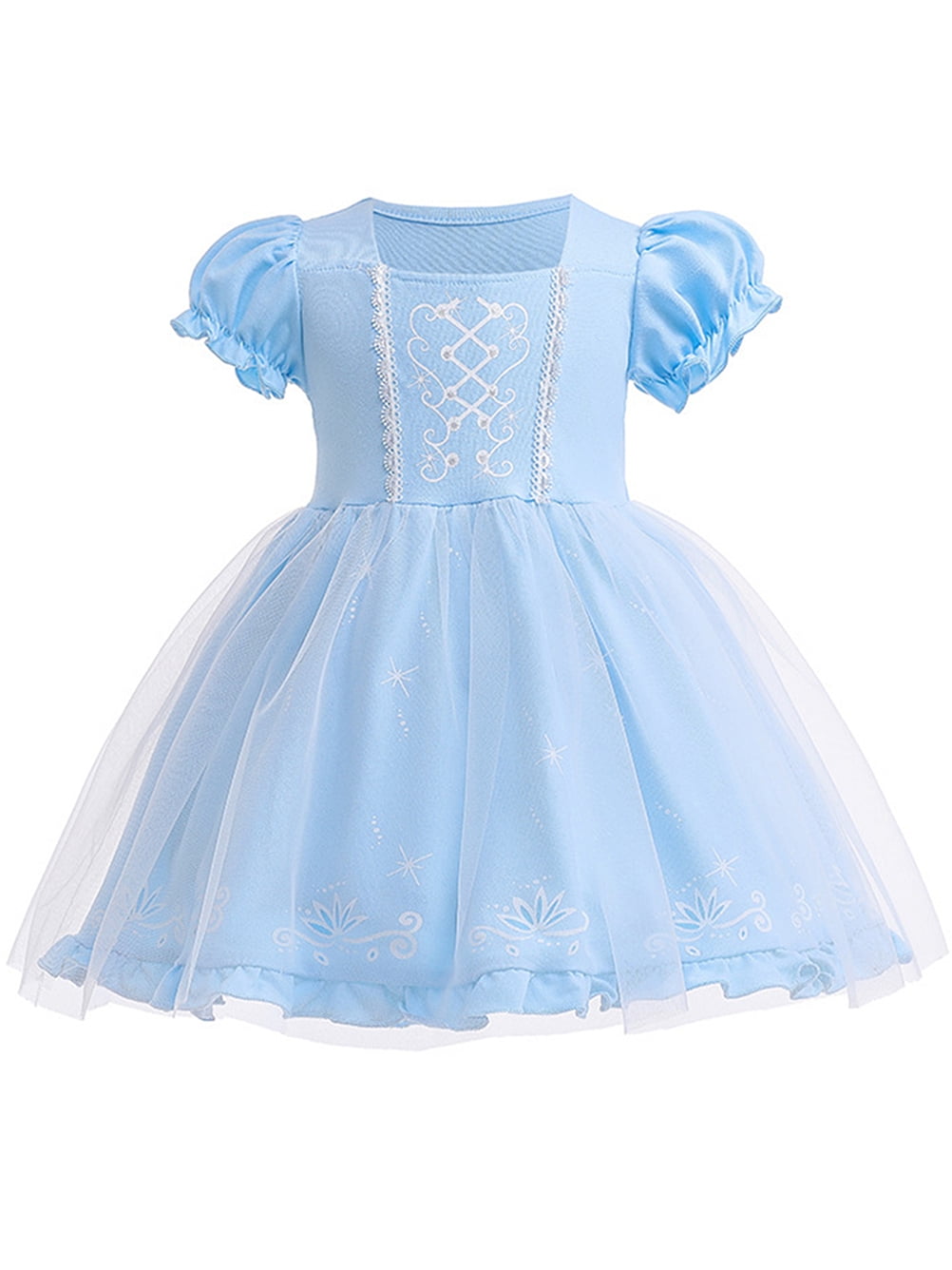 SXIMEE 1-6T Princess Dresses for Girls Puff Sleeve Princess Costume ...