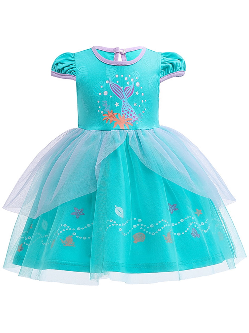 SXIMEE 1-6T Princess Dresses for Girls Puff Sleeve Princess Costume ...