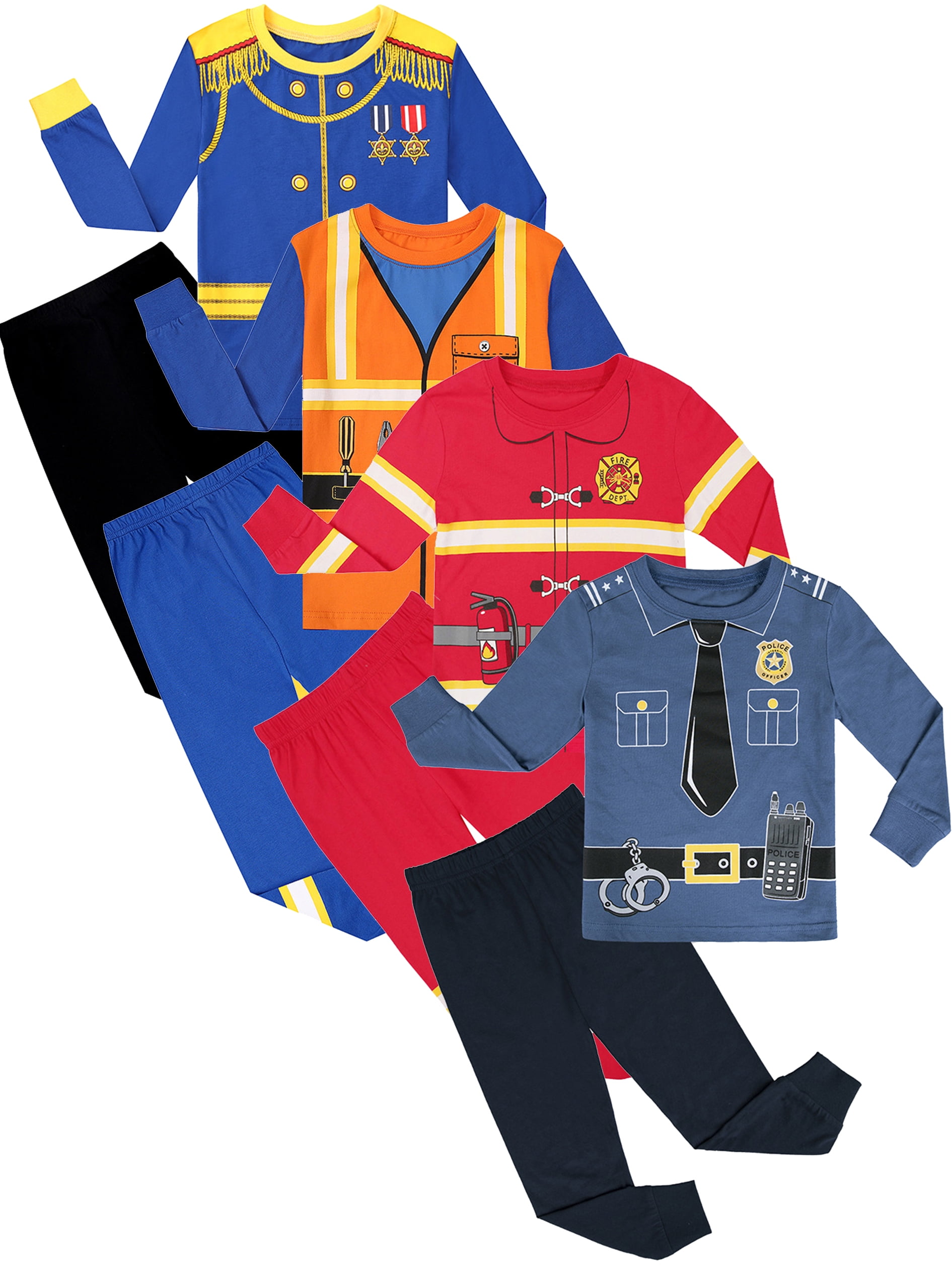 ATAIKU 3-8T Kids Baby Boys Police Officer Cotton Sleepwear Policeman ...