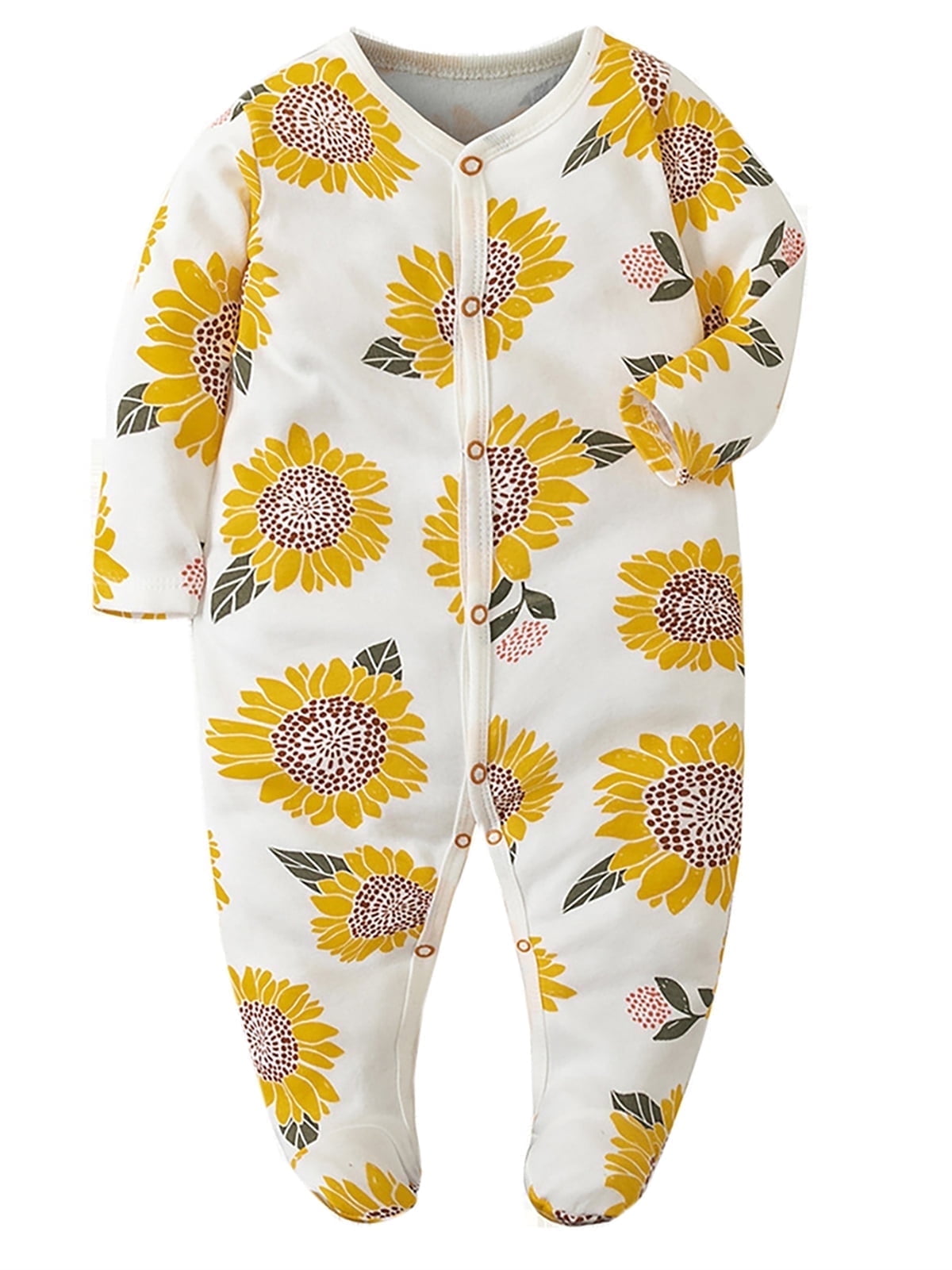 ATAIKU Infant Baby Girls' Sleep and Play Footed Pajamas One-Piece ...