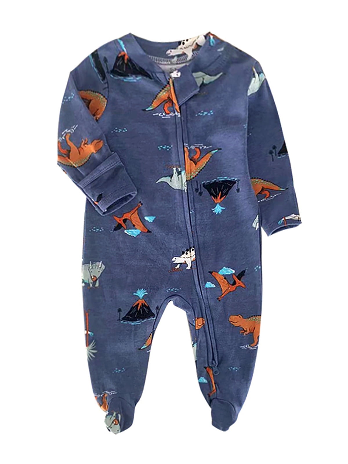 SXIMEE Infant Unisex Baby Sleep and Play Footed Pajamas, 2 Way Zipper with Mitten Cuffs One ...