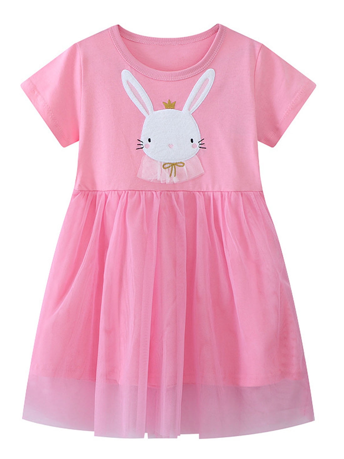 SXIMEE Little Girls Tulle Dress - Casual Summer Toddler Kids Short ...