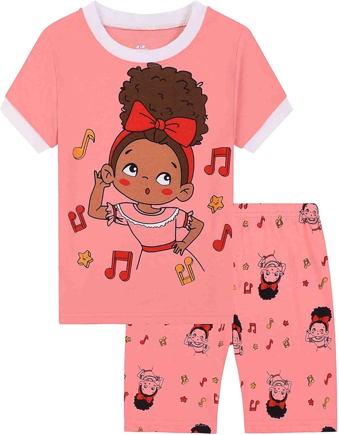ATAIKU Singing Girls Summer Sleepwear Set T-Shirt and Short Pant 2 ...