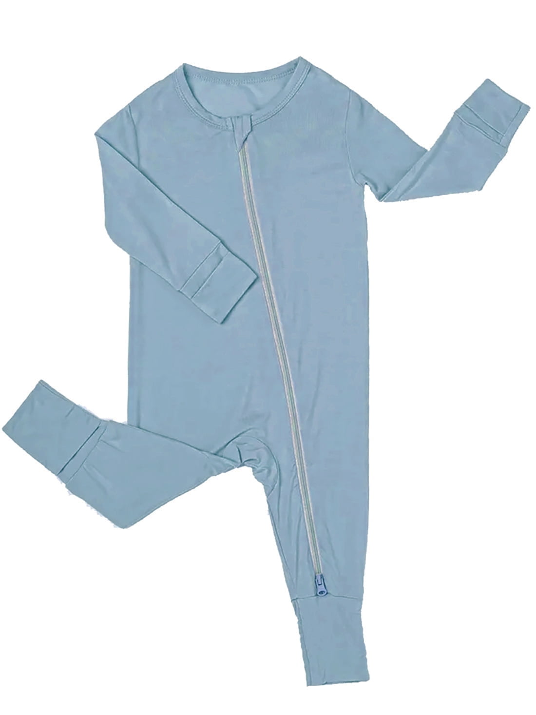SXIMEE Unisex Baby Bamboo Viscose Pajamas with Mitten Cuffs Boys Girls ...