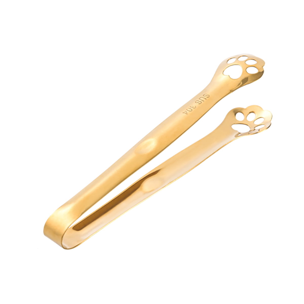 SXS Non-slip Cat Paw Shape Ice Tongs 304 Stainless Steel Kitchen Tongs ...