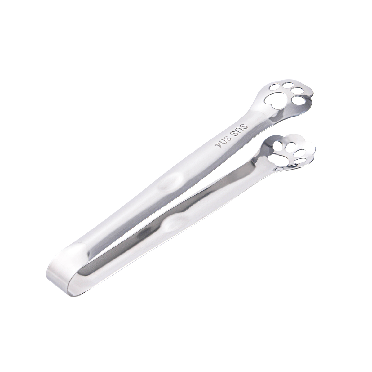 SXS Non-slip Cat Paw Shape Ice Tongs 304 Stainless Steel Kitchen Tongs ...