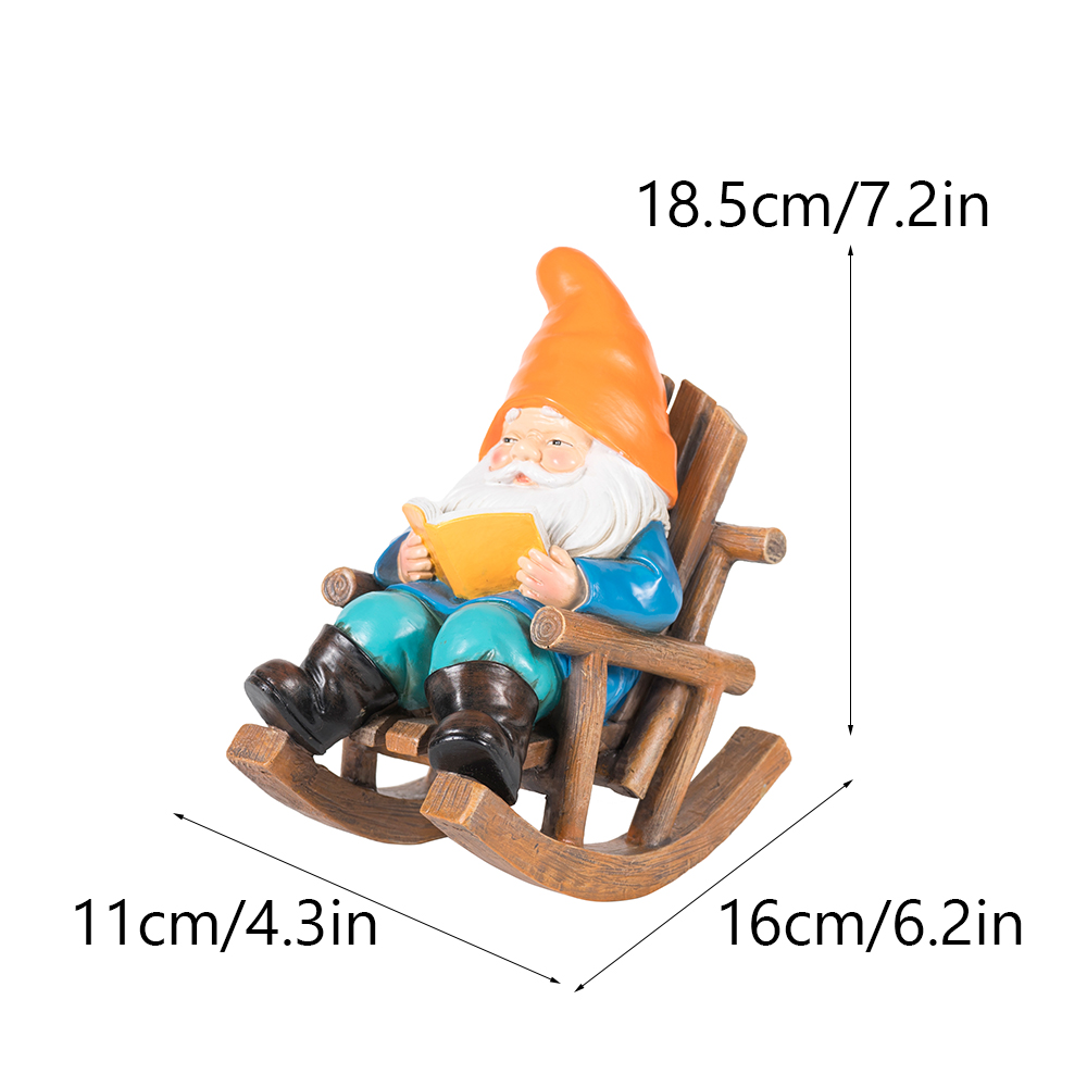 SXS Resin Deck Chair Santa Claus Animal Ornaments Relax Decor Figurines ...