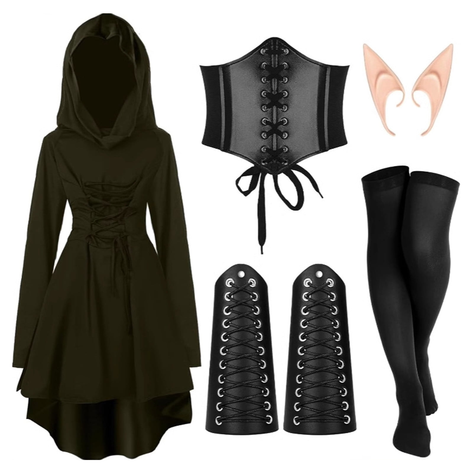 SXcggal Carnival Oktoberfest Outfits Scarf Accessory Set Belt Wristguard Props Clothes Set Basic ...