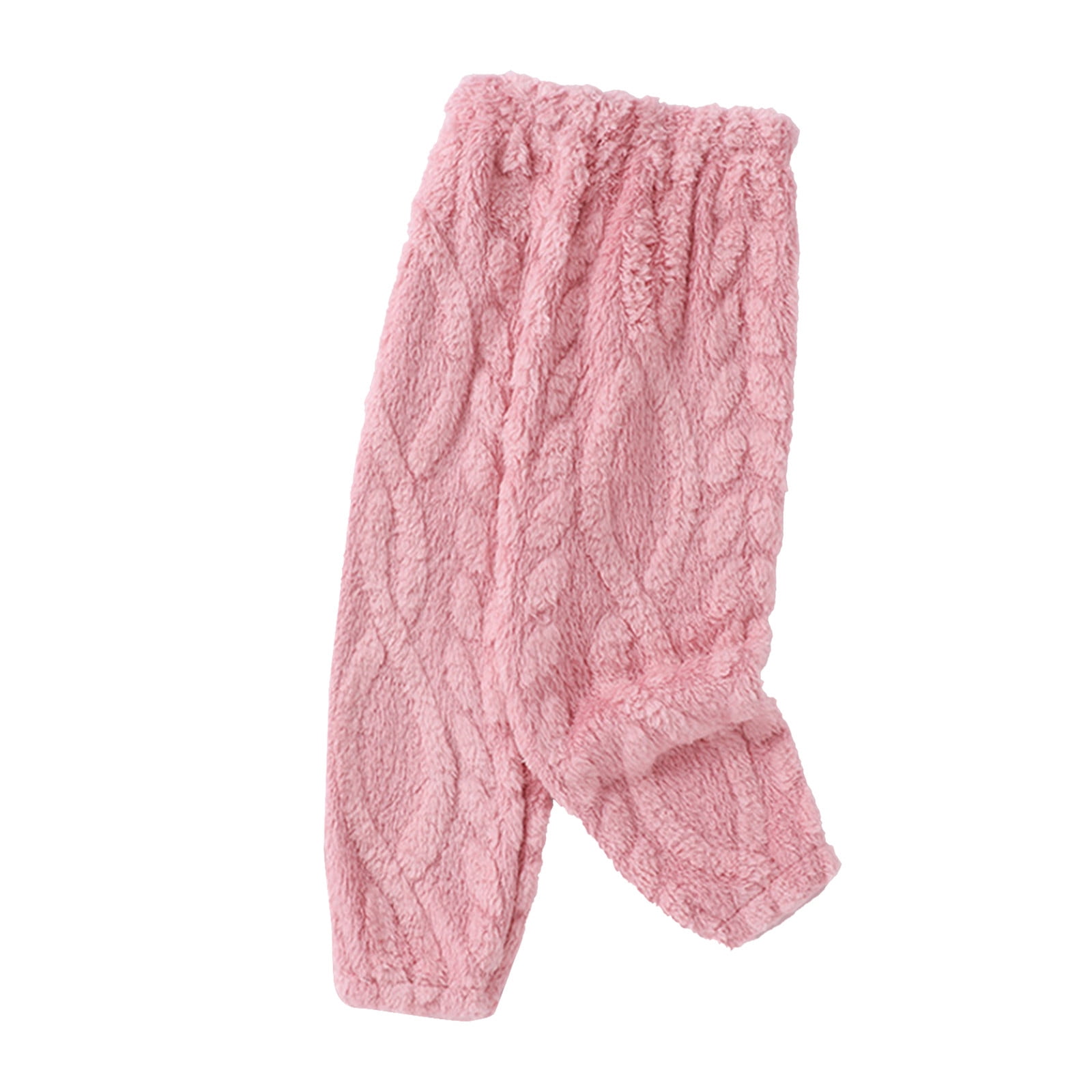 SXcggal Girl's Fuzzy Pajama Pants Elastic Waist Fleece Loungewear Pj ...
